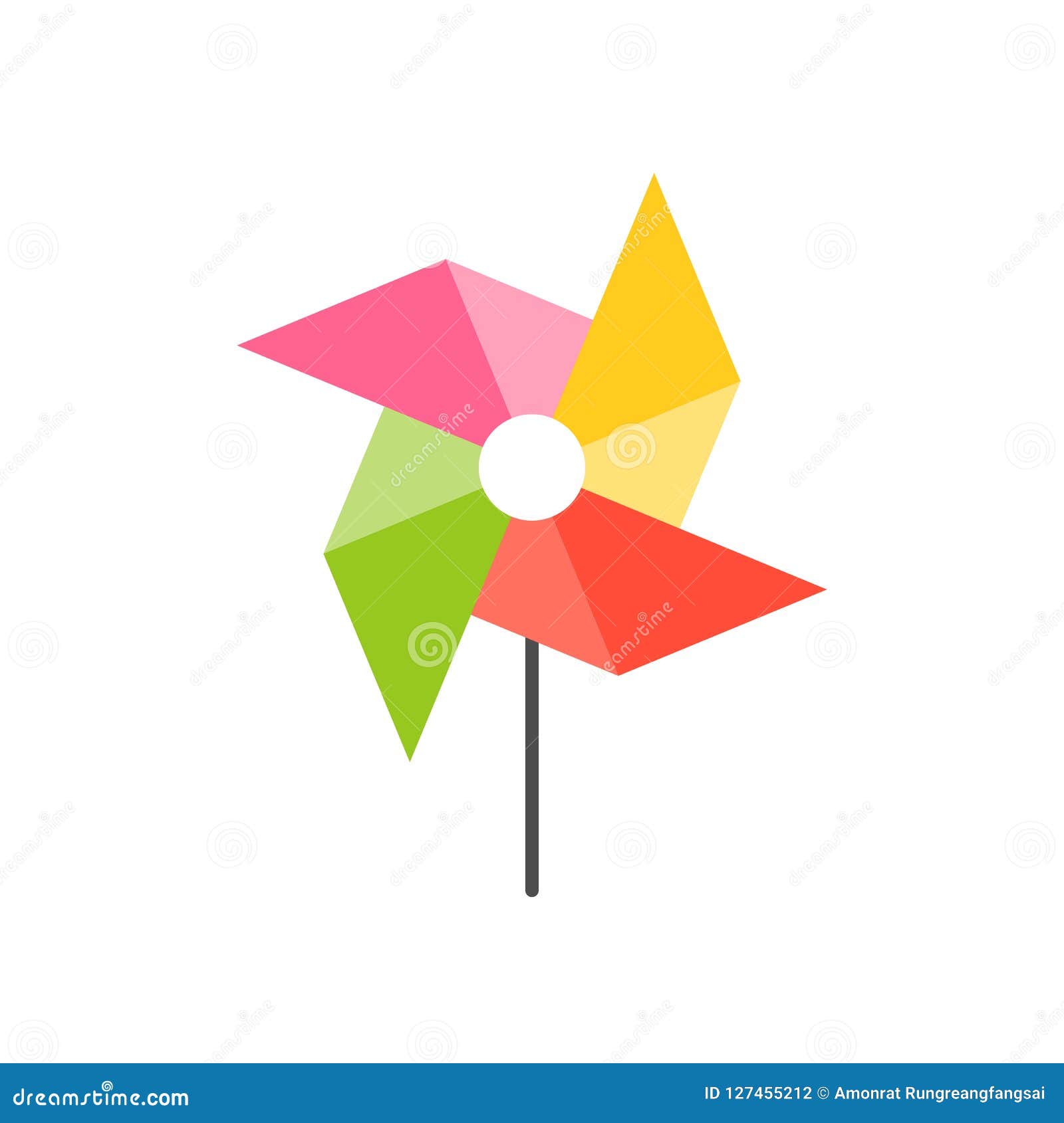 Colorful Windmill Toy Vector, Flat Design Icon Stock Vector ...
