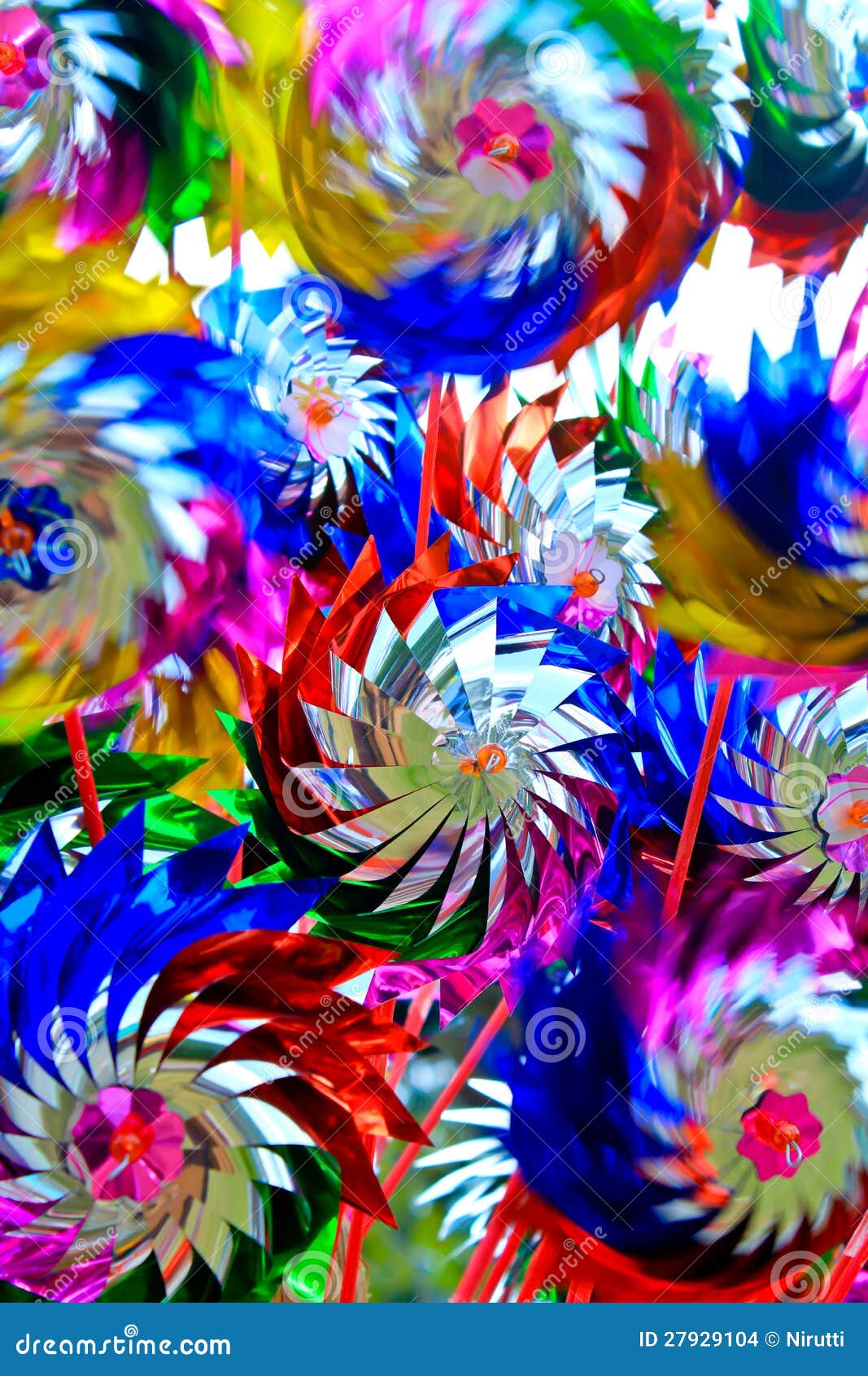 Colorful windmills stock illustration. Illustration of playful - 27929104