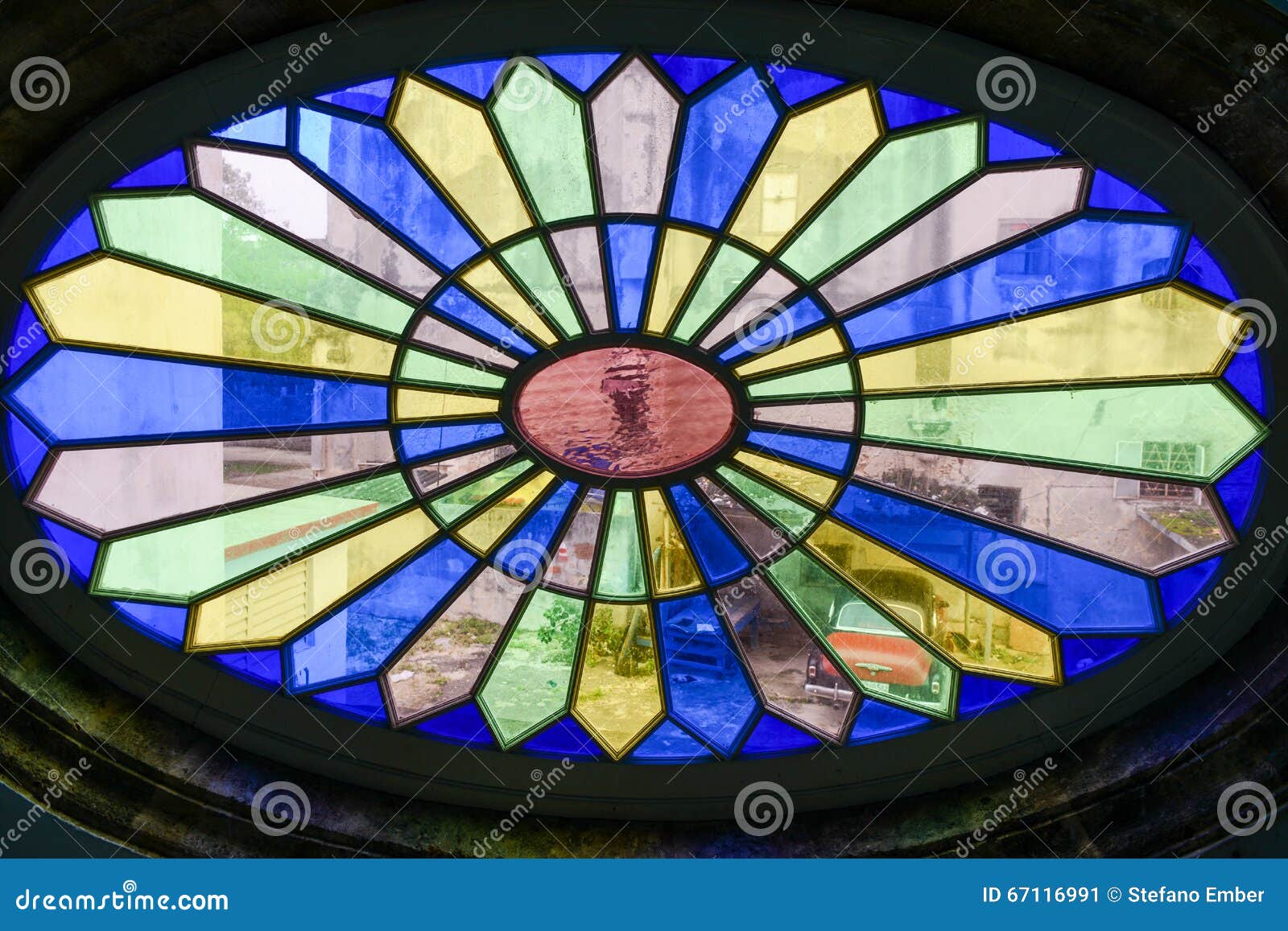 Colorful Window for Background Editorial Photo - Image of window, round ...