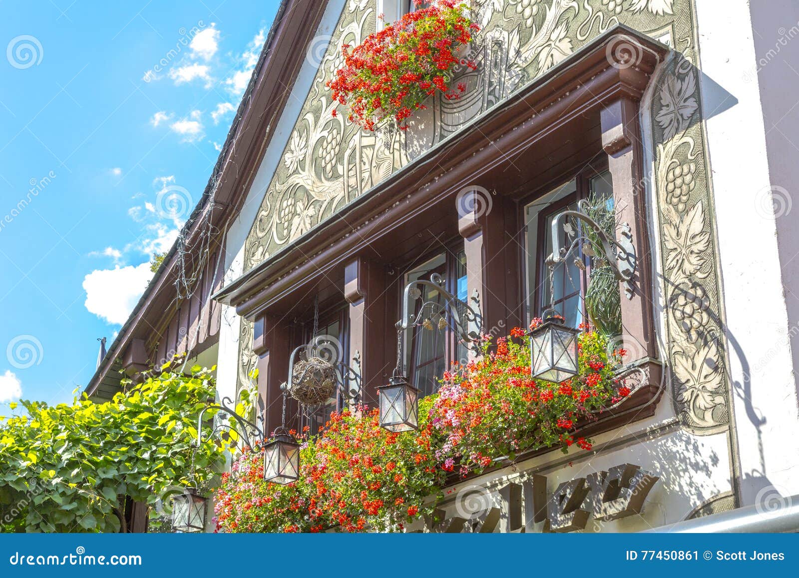 Colorful Window Boxes in Germany Stock Image - Image of germany, blooms ...