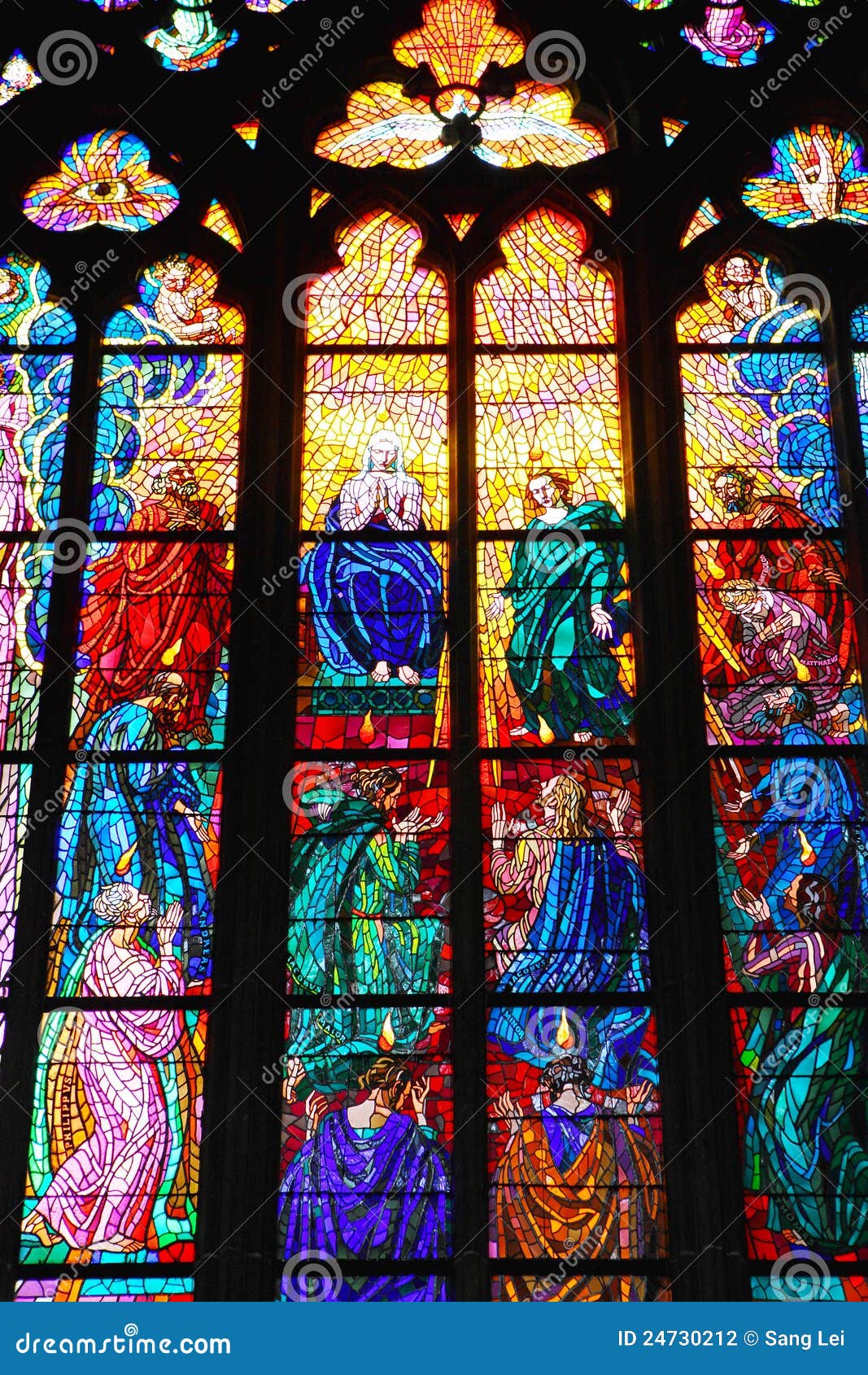 Colorful window in church stock photo. Image of light - 24730212