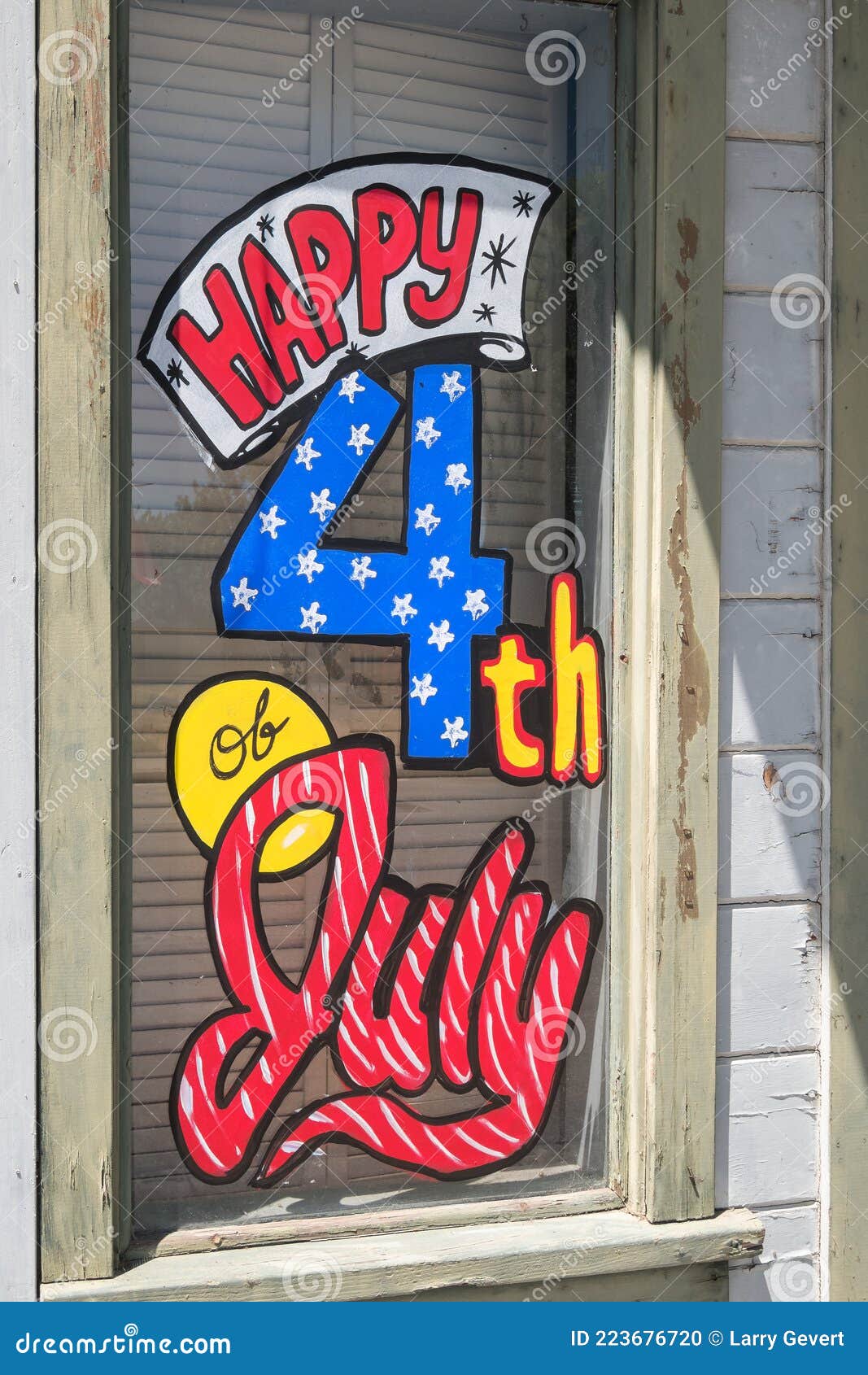 Decorative Window on the Fourth of July Editorial Image - Image of ...
