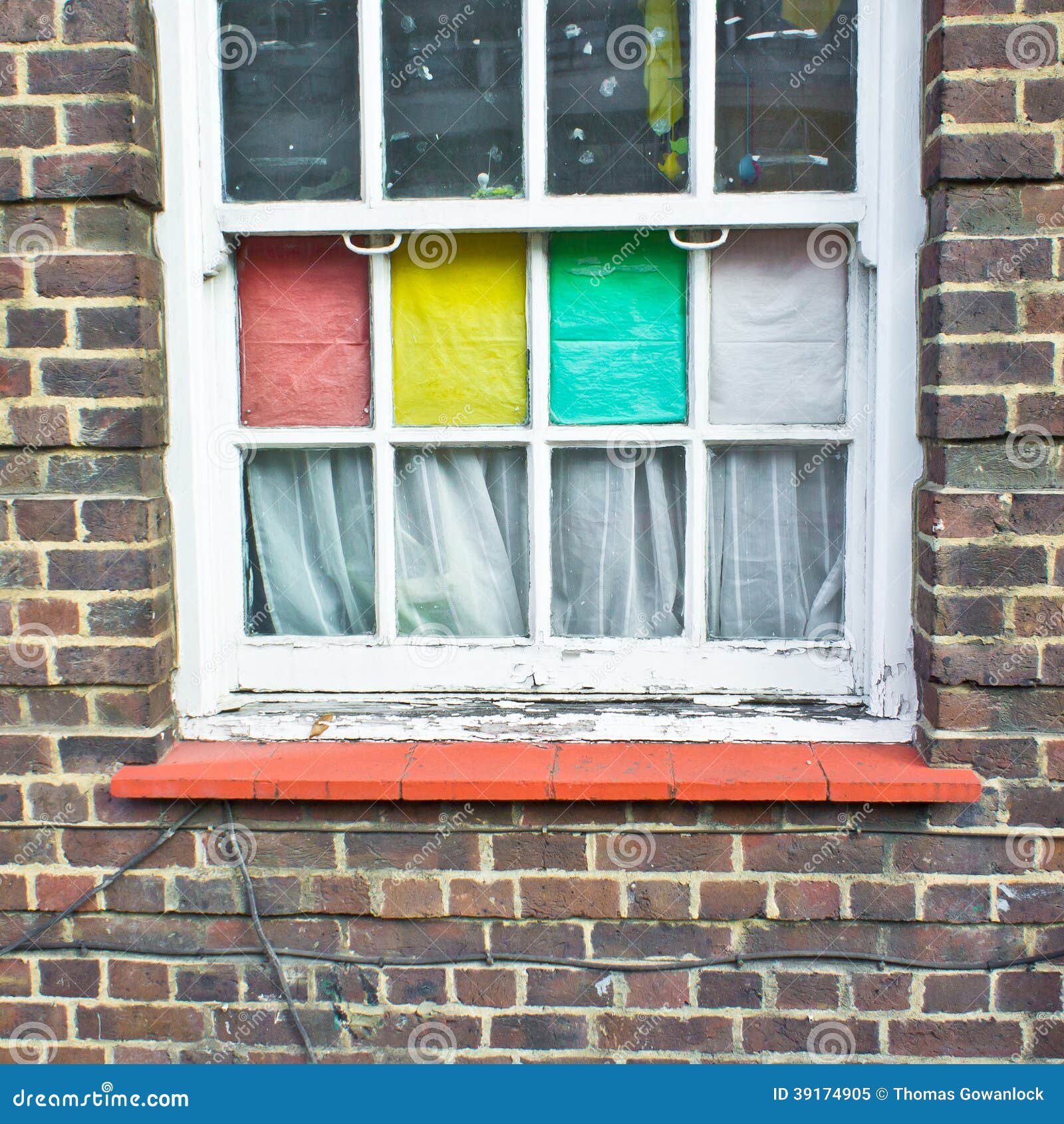 Colorful window stock image. Image of school, decorative - 39174905
