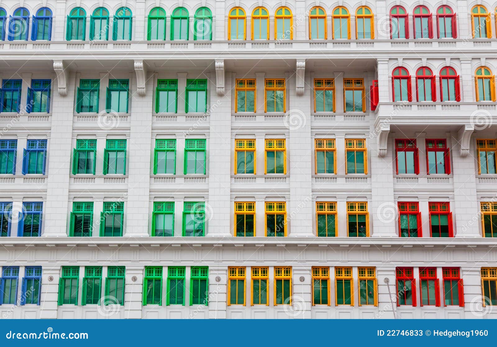 Colorful windows stock image. Image of house, fasade - 22746833
