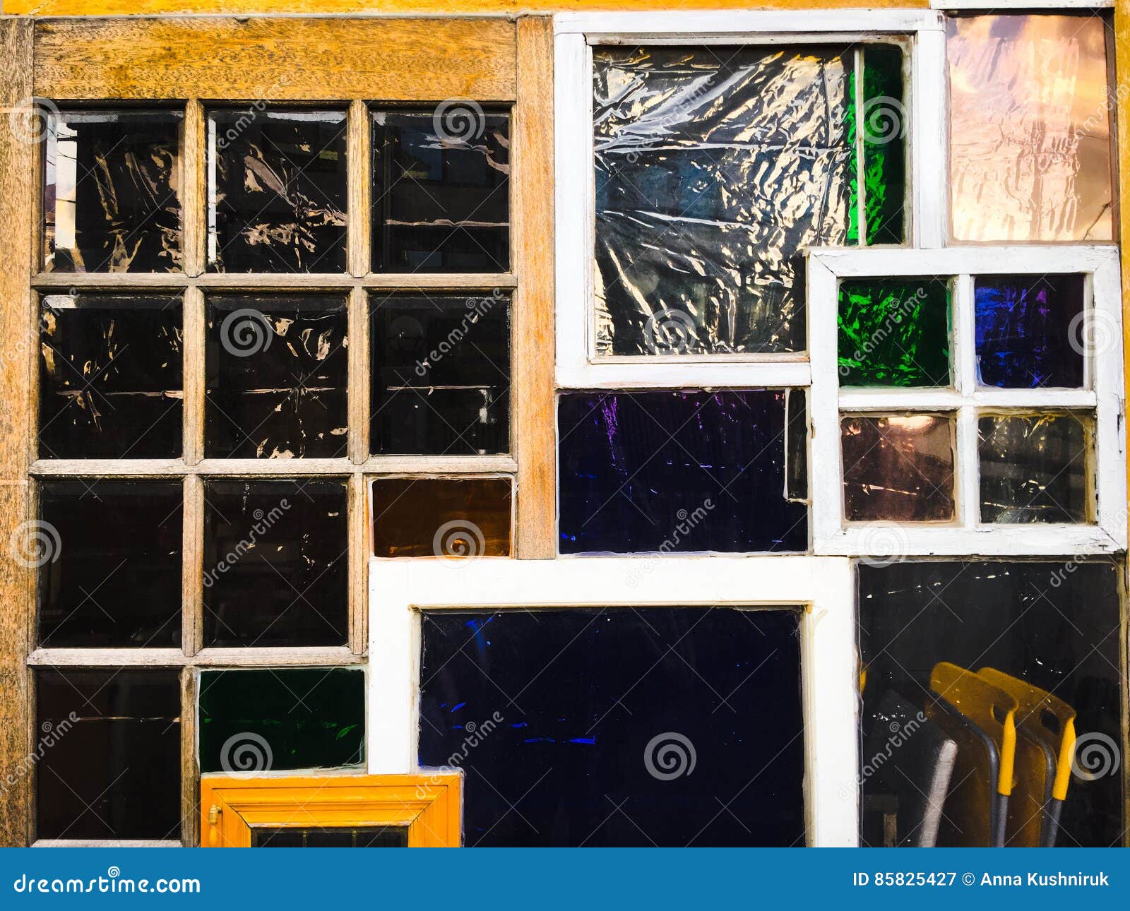 Colorful windows stock image. Image of construction, windows - 85825427