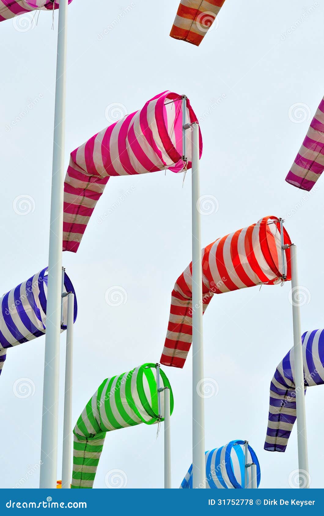 Colorful windsocks in port stock photo. Image of yachting - 31752778