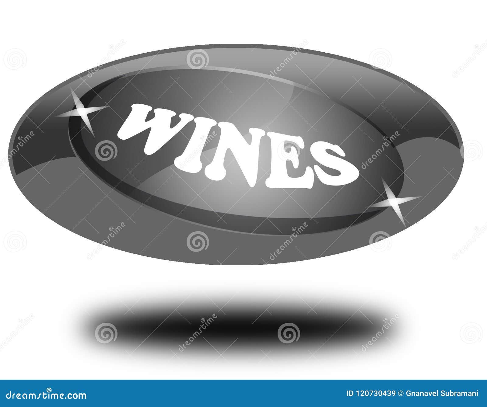 Colorful Wines Web Button on White Background Stock Illustration ...