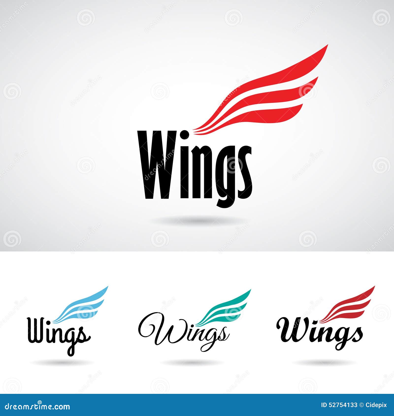 Colorful Wing Shape Logo Icon Stock Vector - Illustration of curve ...