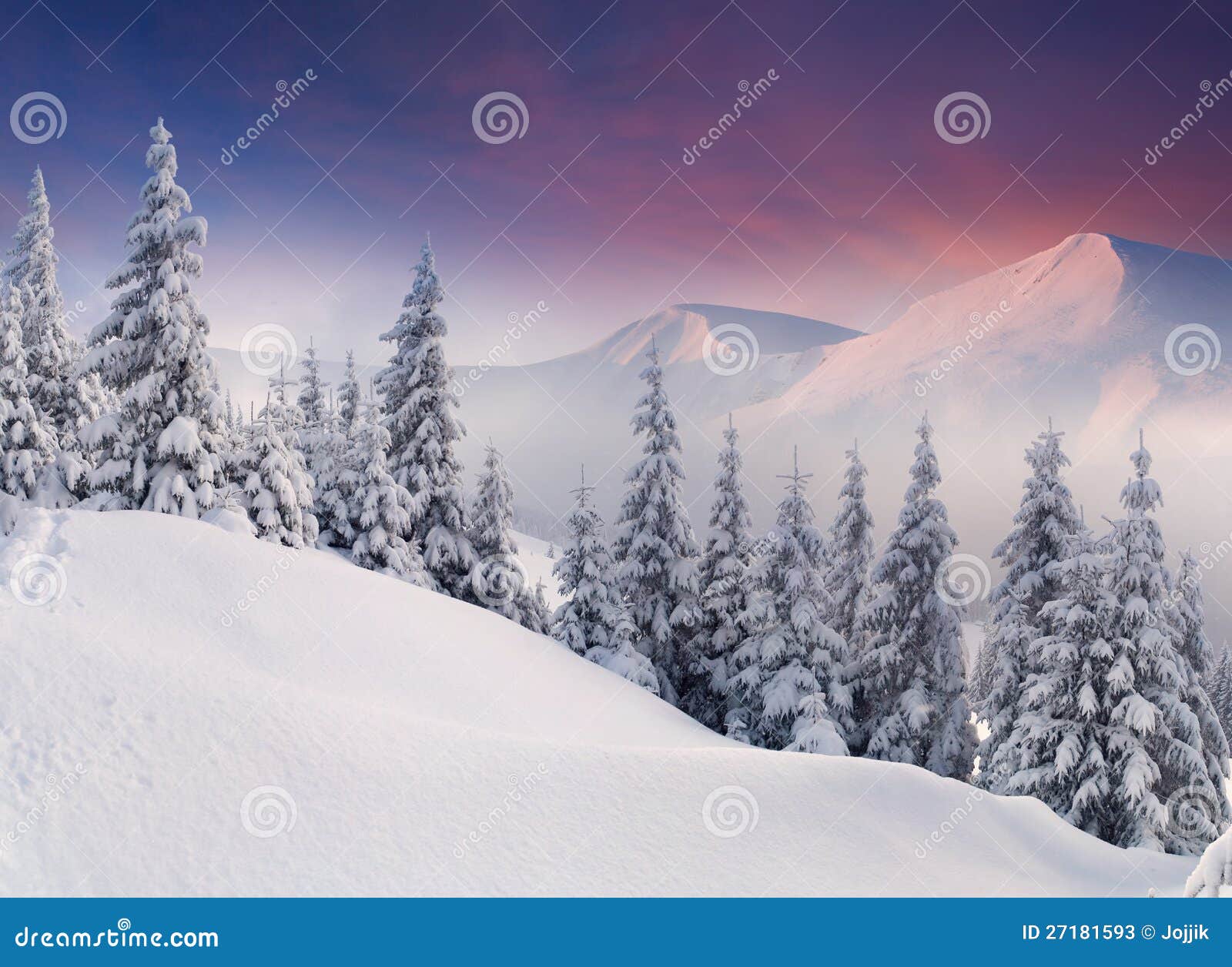 Colorful winter landscape stock image. Image of colorful - 27181593