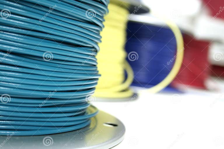 Colorful wire bundles stock image. Image of building, material - 1651525