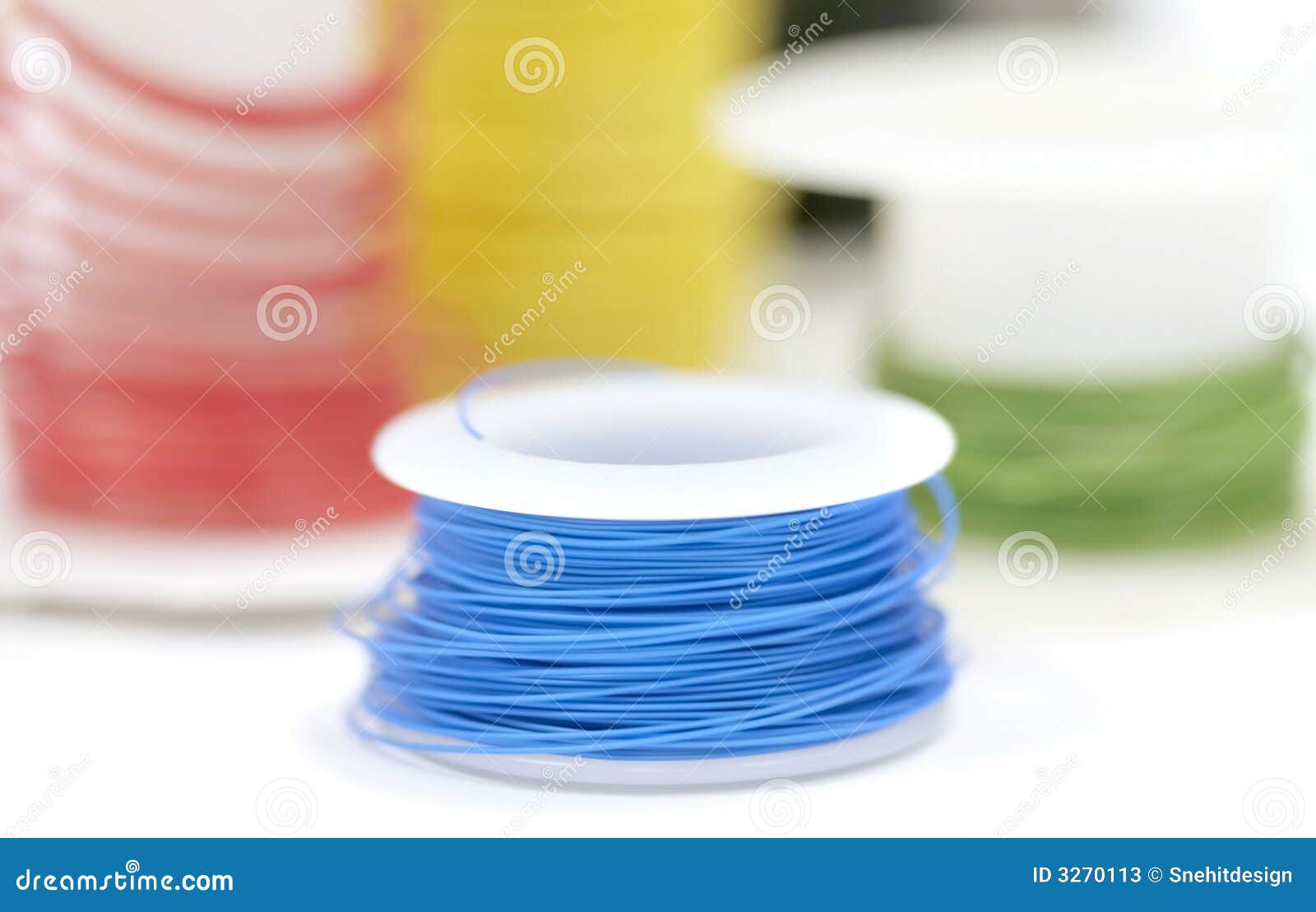 Colorful wire rolls stock image. Image of electricity - 3270113