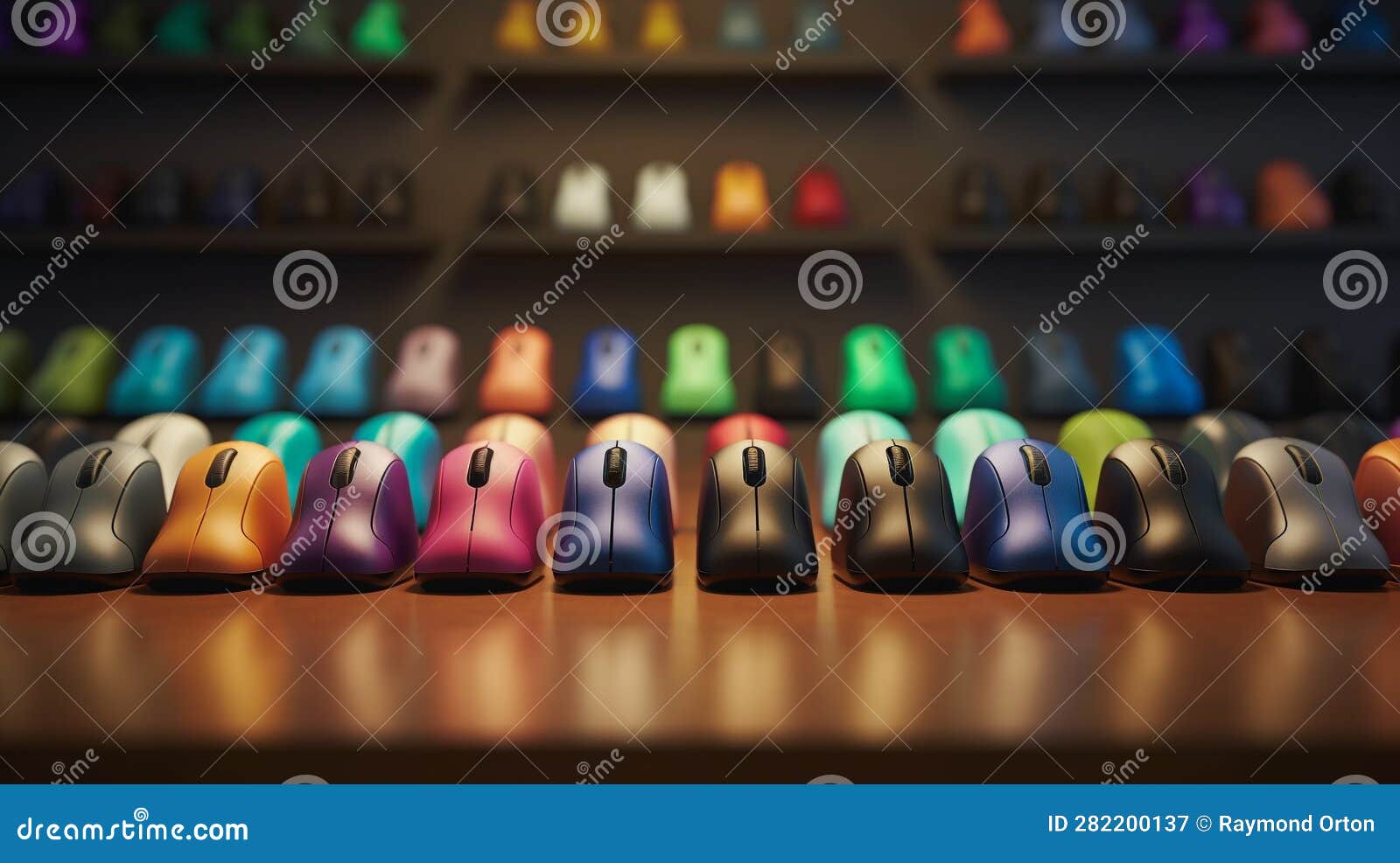 Colorful Wireless Mouses, Computer Mice, Stock Illustration ...