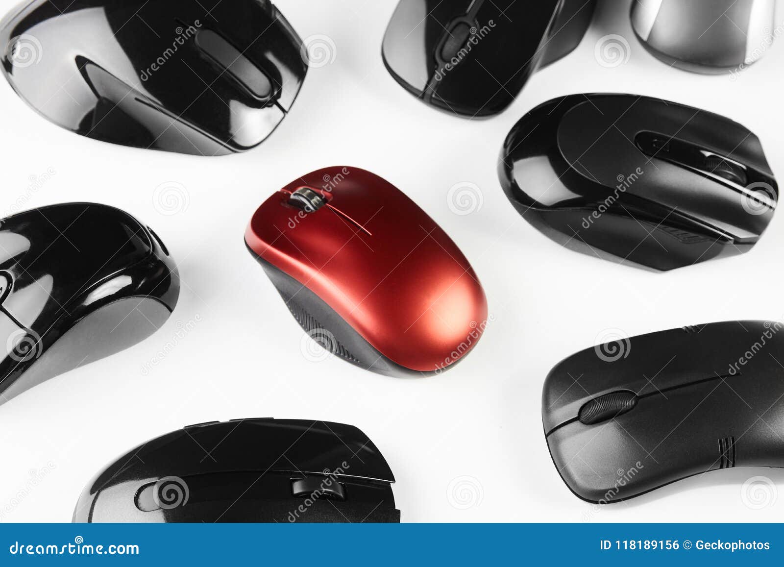 Colorful Wireless Mouses Isolated on White Background Stock Photo ...