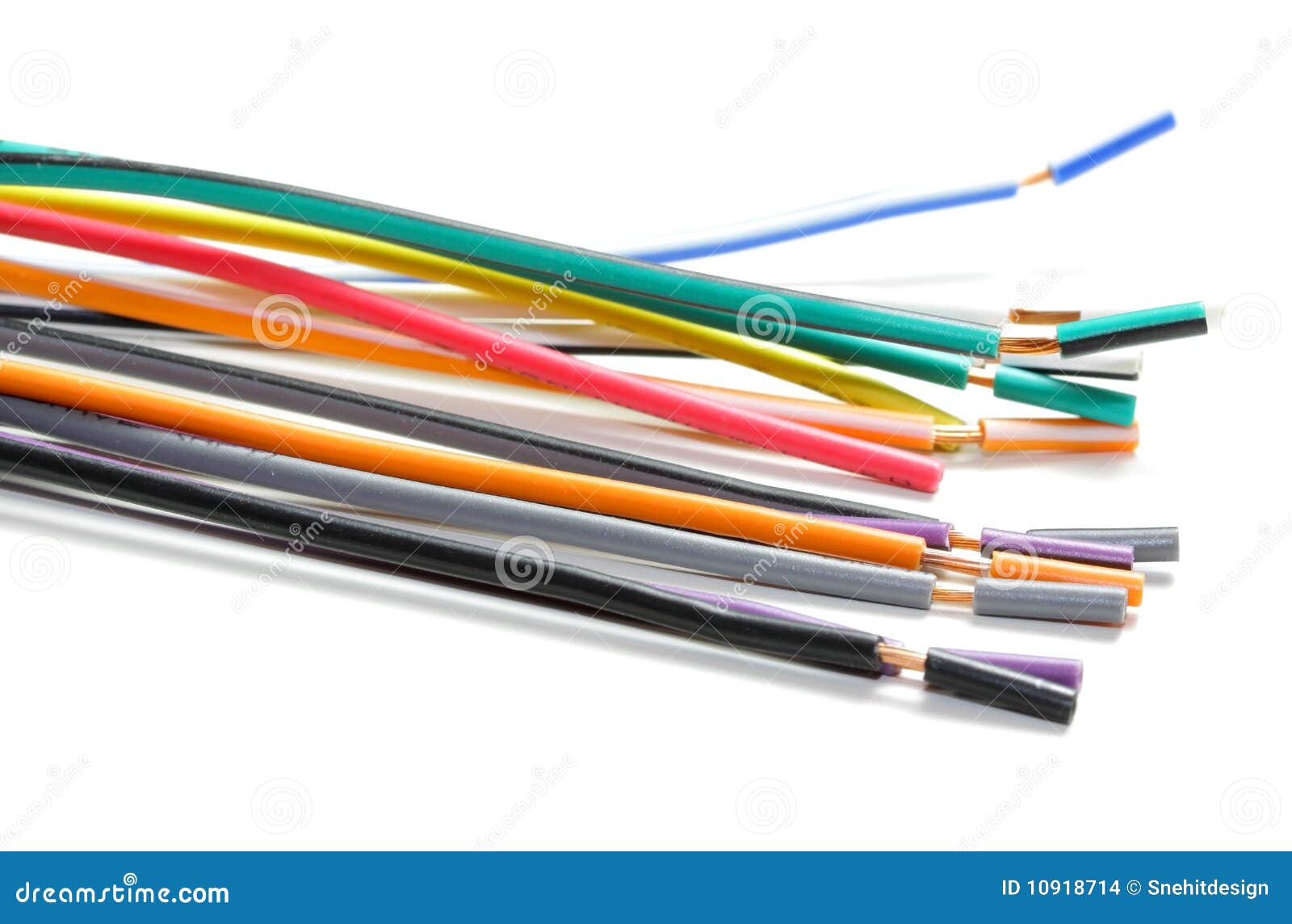 Colorful wires stock photo. Image of copper, connection - 10918714