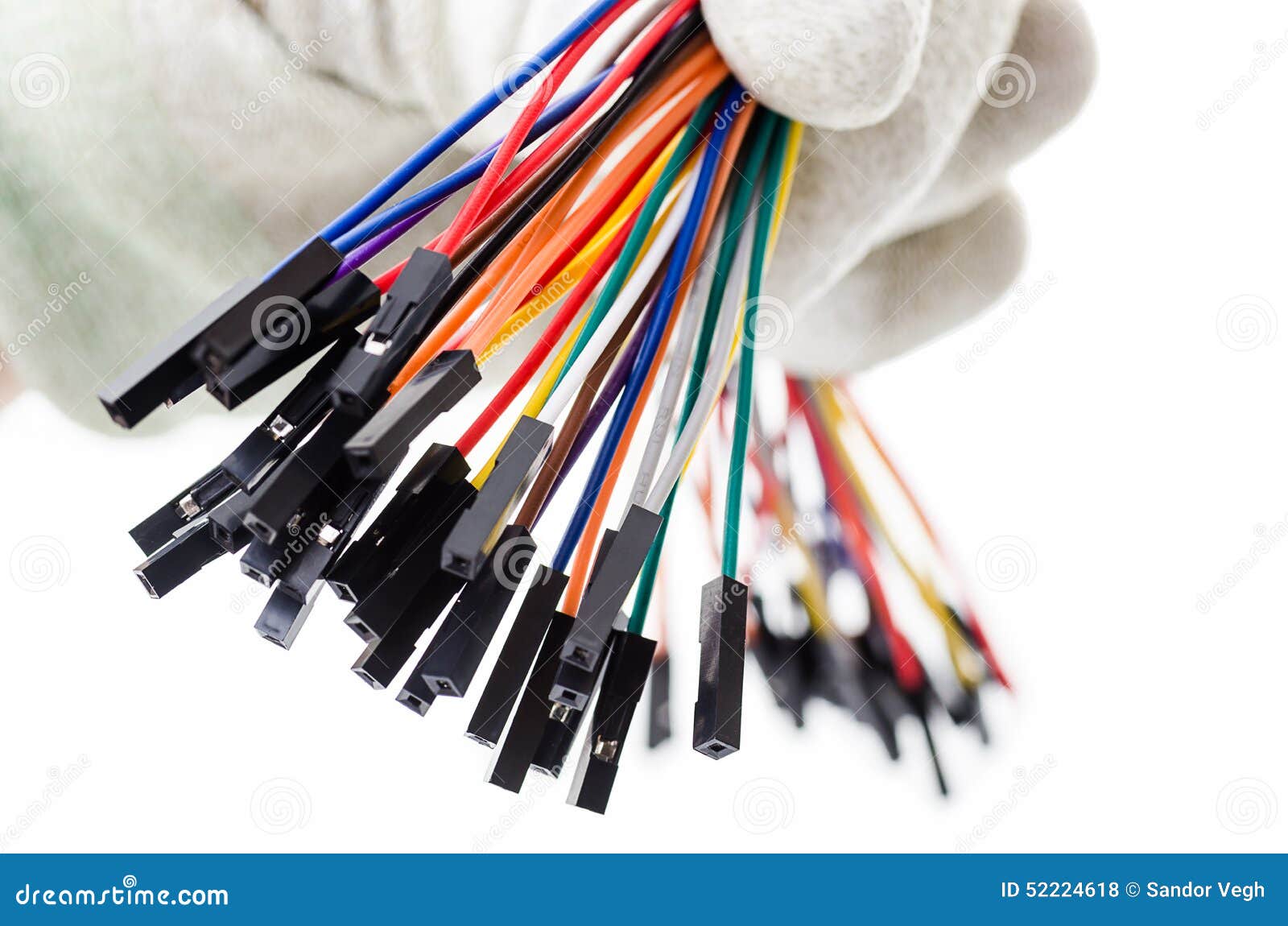 Colorful Wires with Miniature Terminals Stock Photo - Image of industry ...