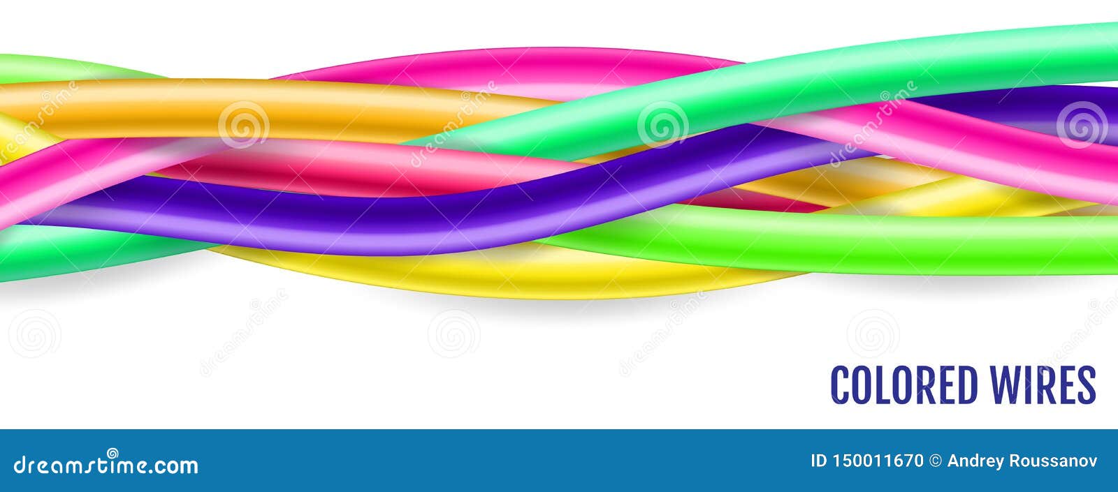 Colorful Wires. Technology Background Stock Vector - Illustration of ...