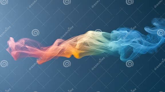 Colorful Wisps of Smoke Blend Together, Creating an Abstract Visual ...