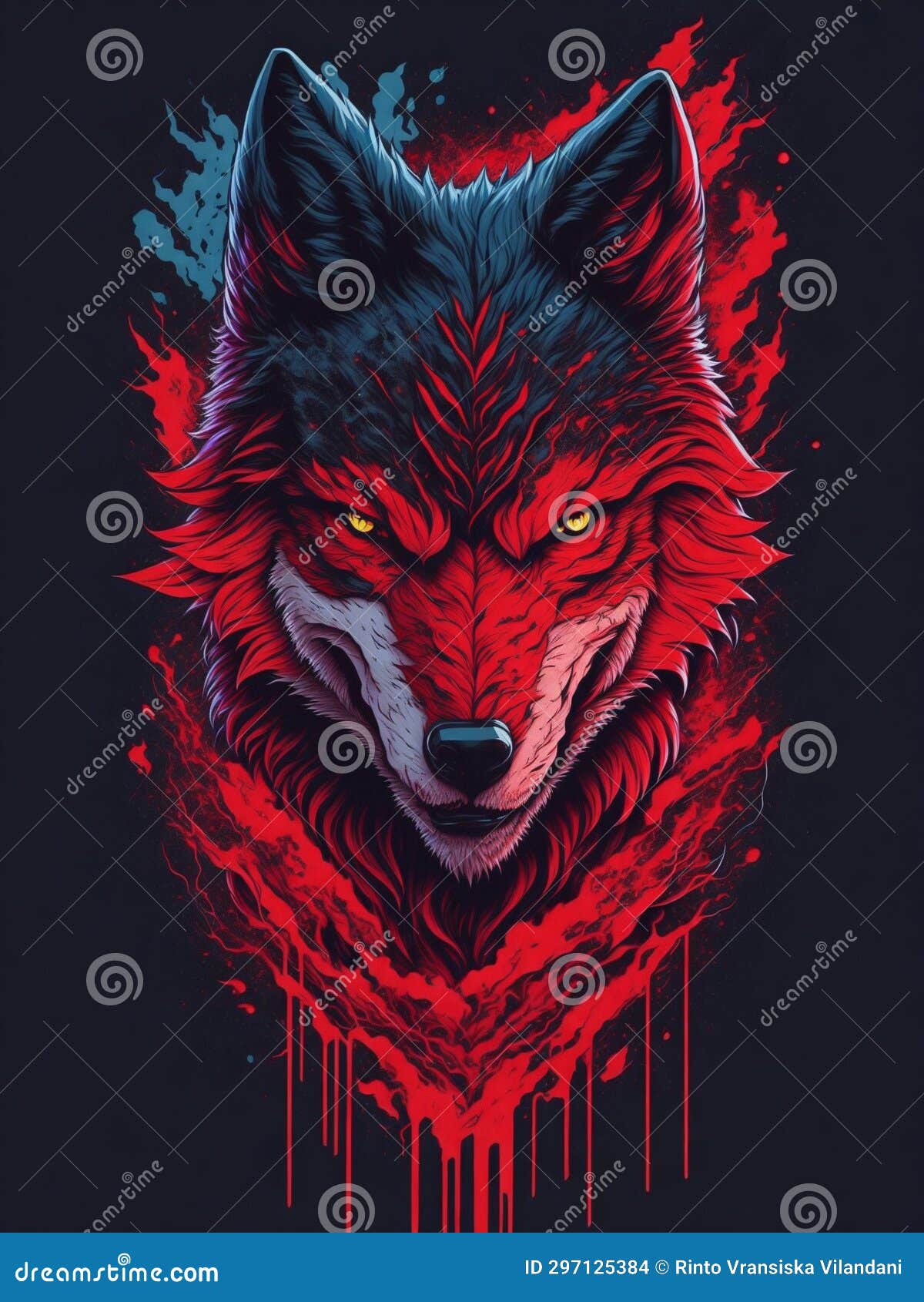 Sharp Wolf Head Line Logo Design Vector Illustration | CartoonDealer ...