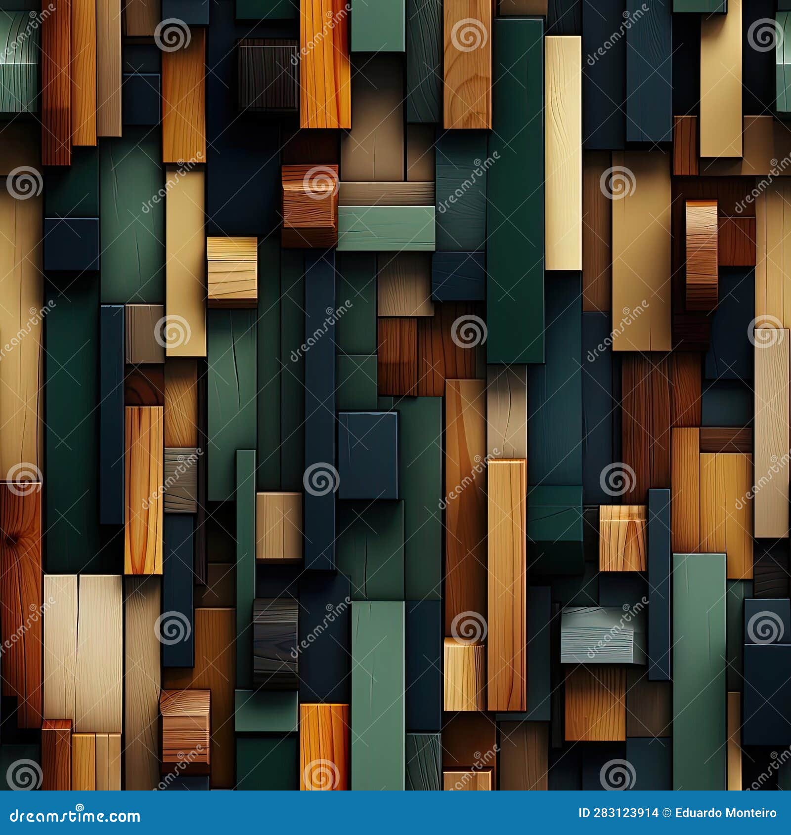 Colorful Wood Blocks Arranged in a Background (tiled) Stock ...