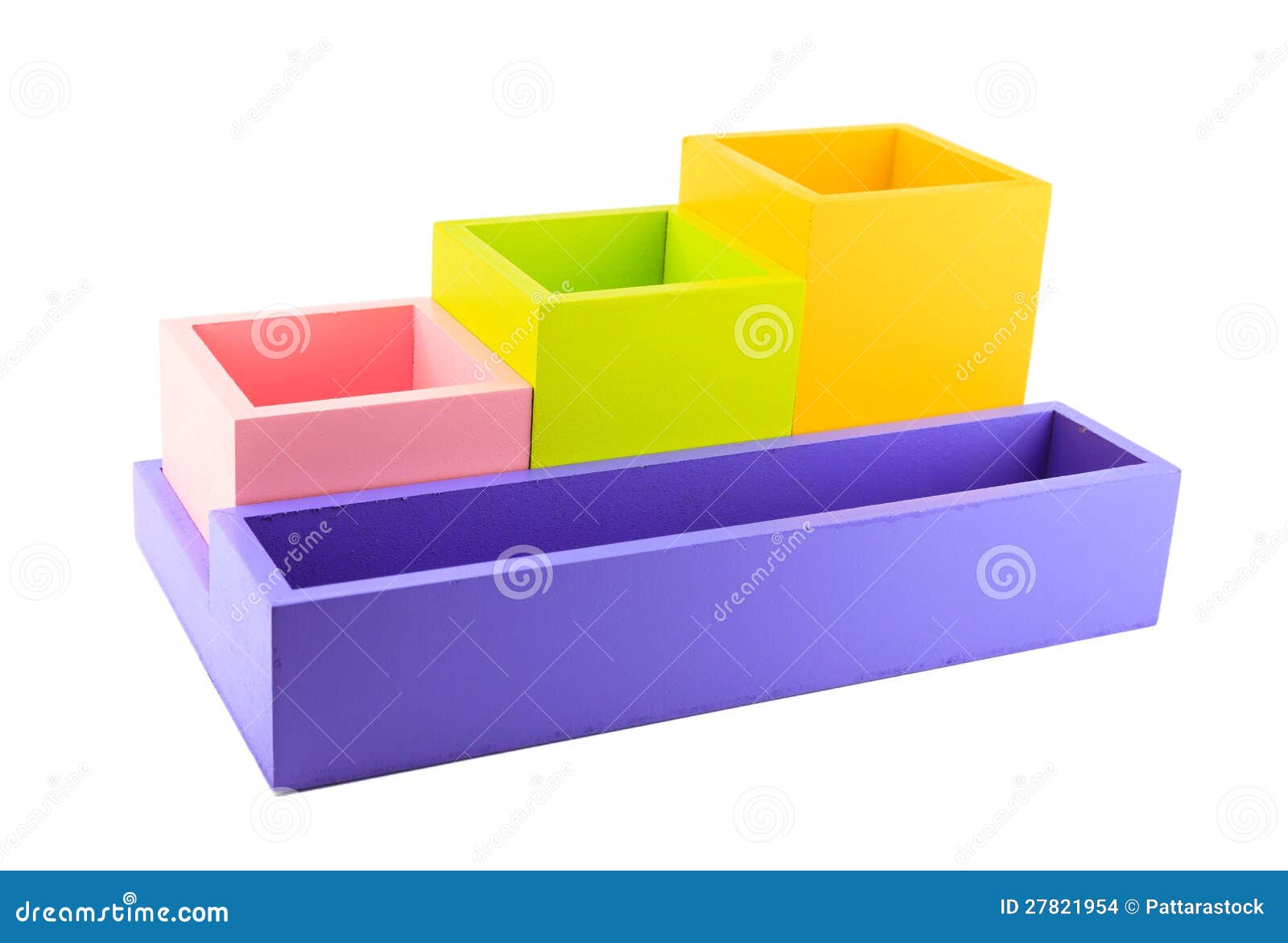 Colorful wood boxes stock photo. Image of object, coupling - 27821954