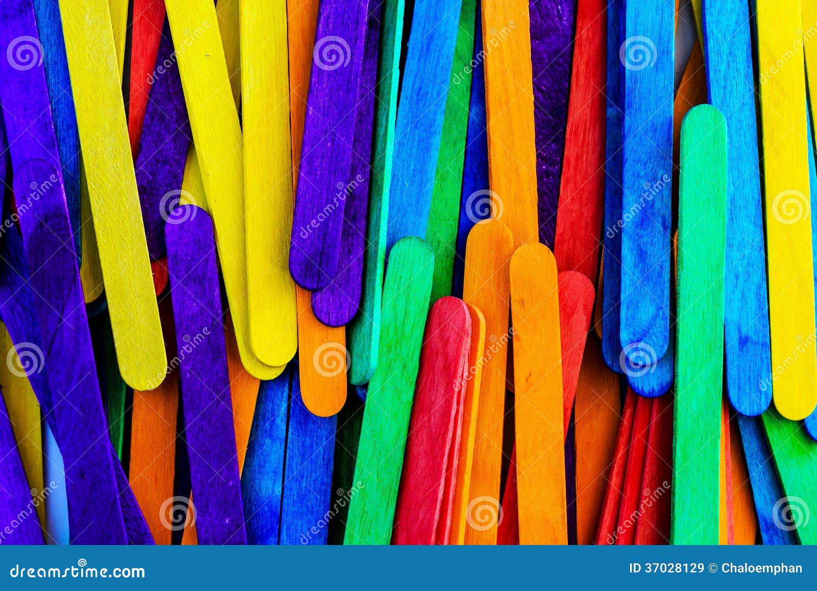 Colorful Wood Ice-cream Stick Stock Image - Image of green, colorful ...