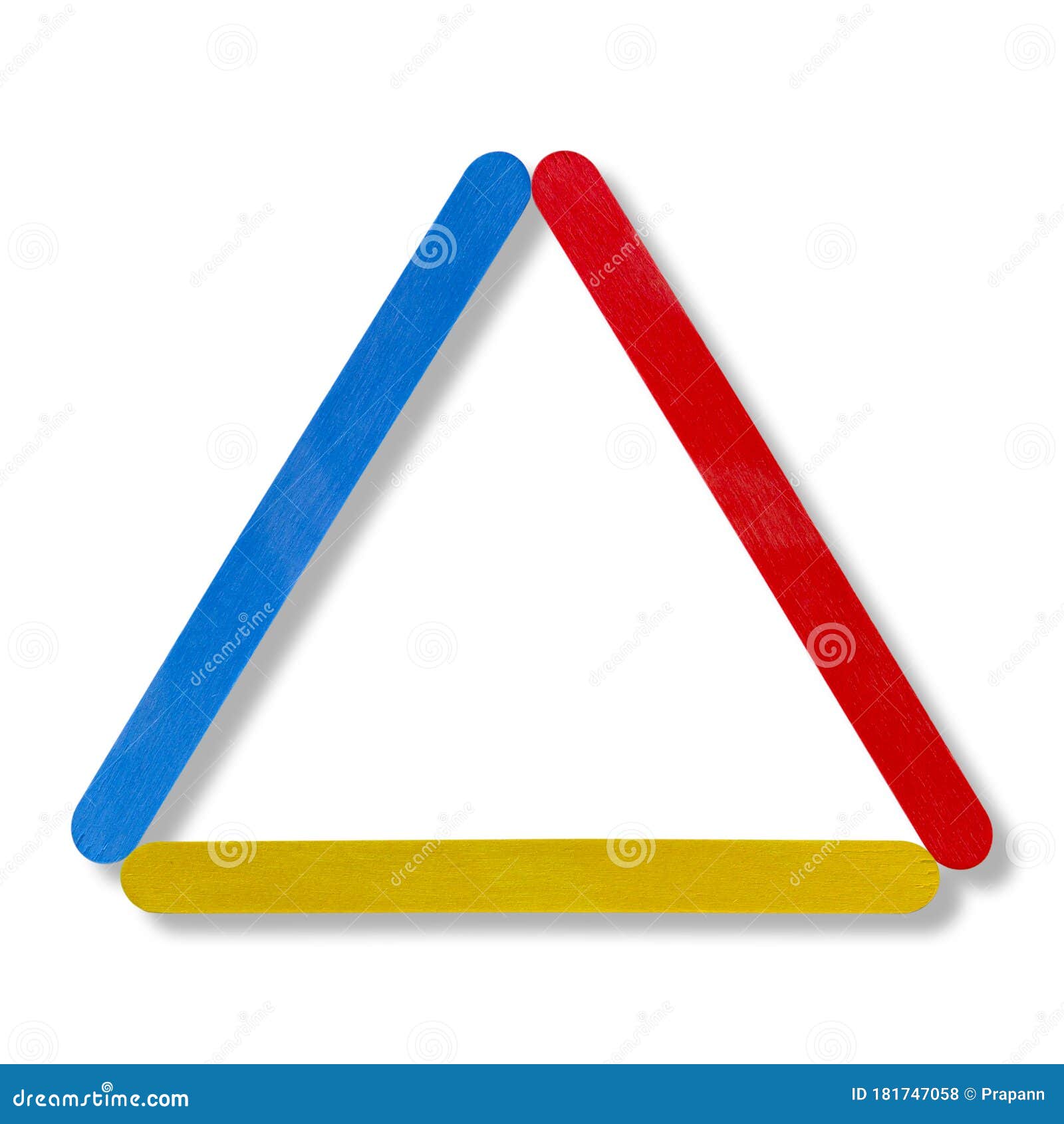 A Colorful Wood Ice Cream Stick Triangles Stock Photo - Image of color ...