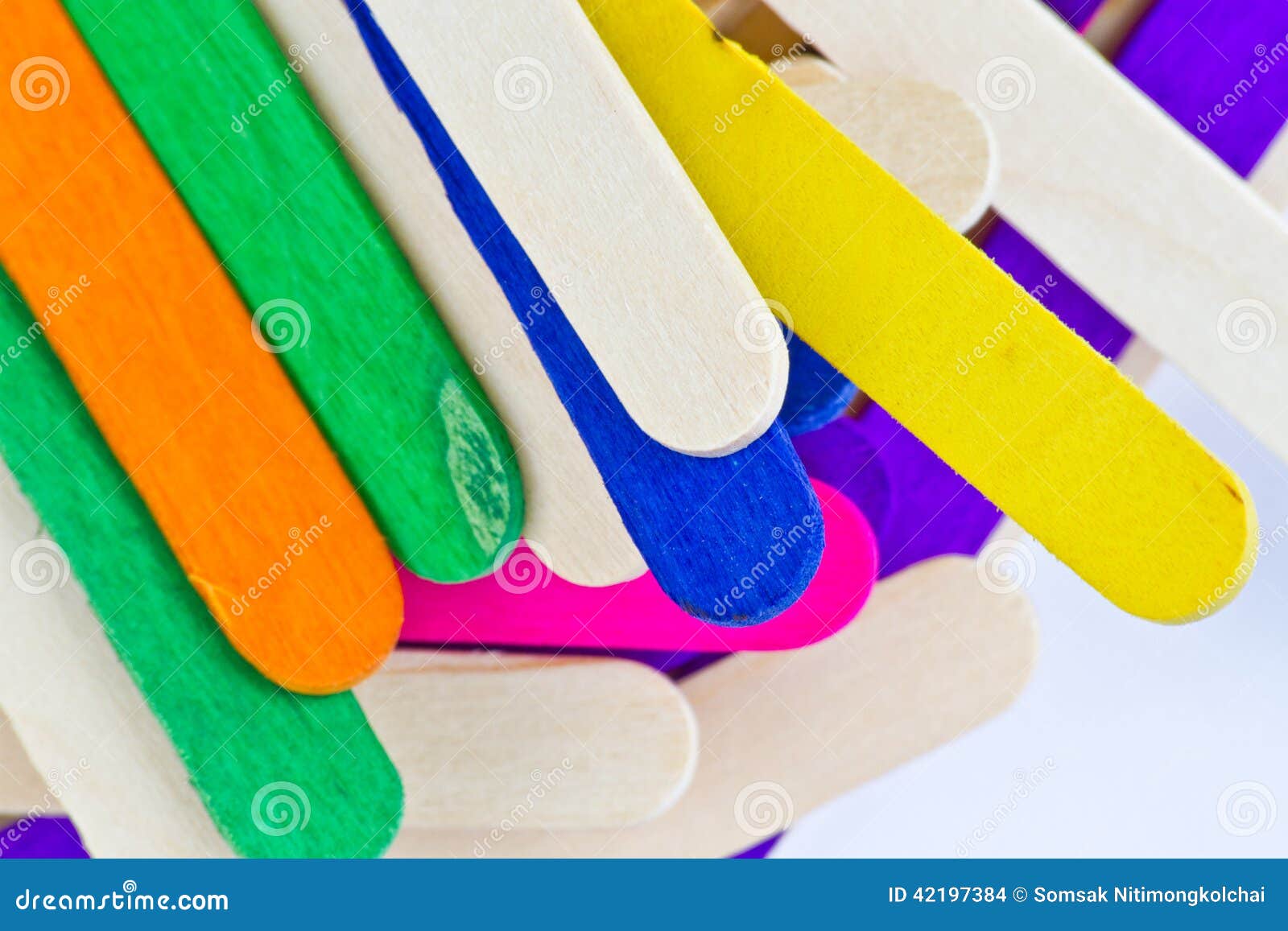 Colorful Wood Ice Lolly Sticks Stock Photo - Image of arrangement ...