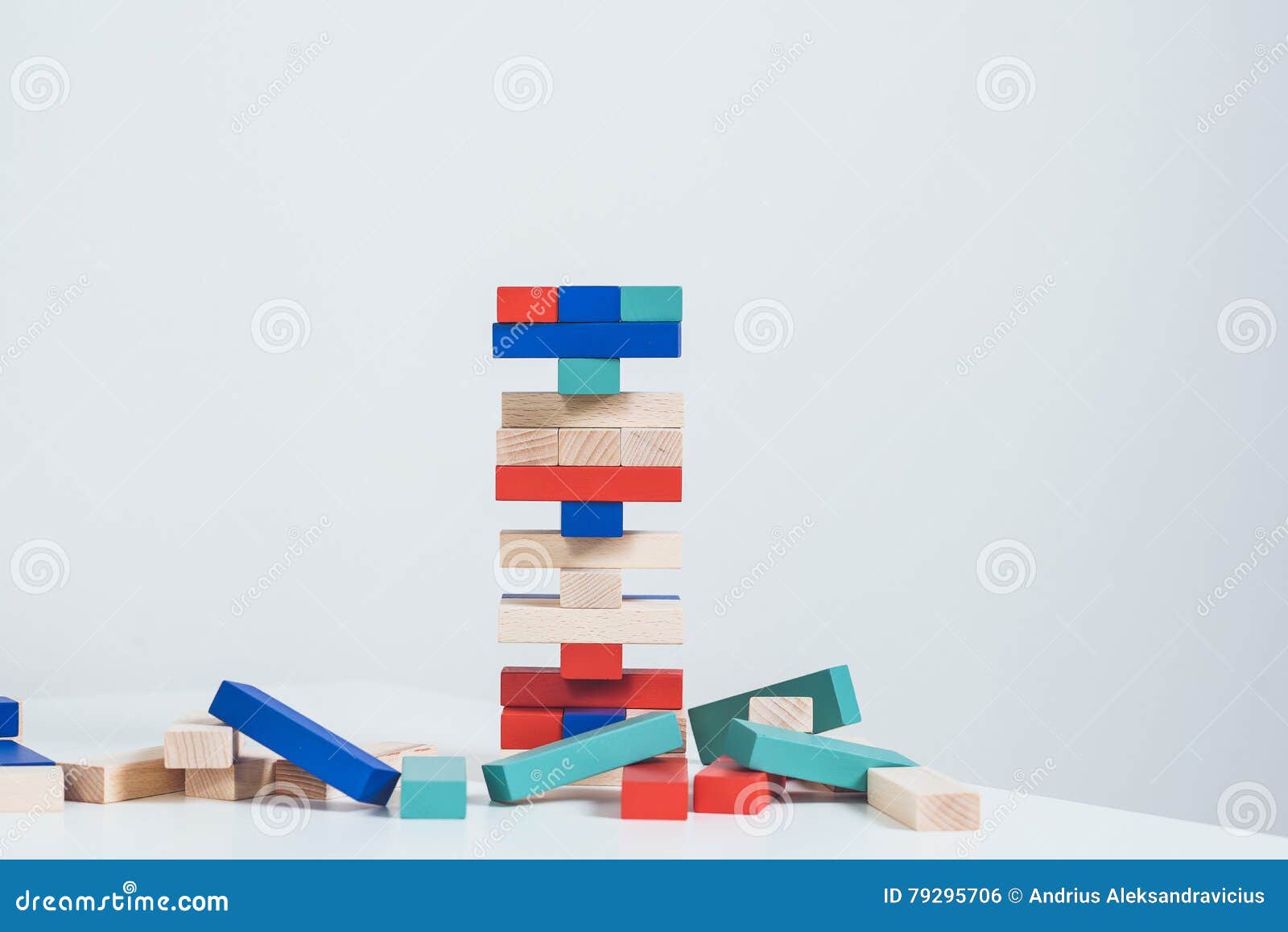 Colorful wood pieces game stock photo. Image of missing - 79295706
