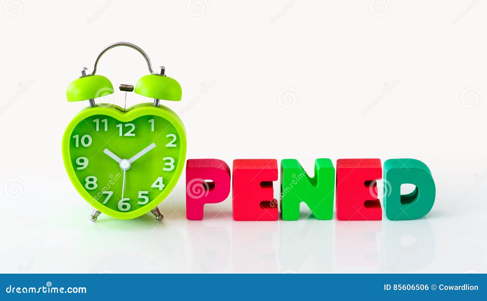 Colorful Wooden Alphabets with Table Clock Stock Photo - Image of cute ...