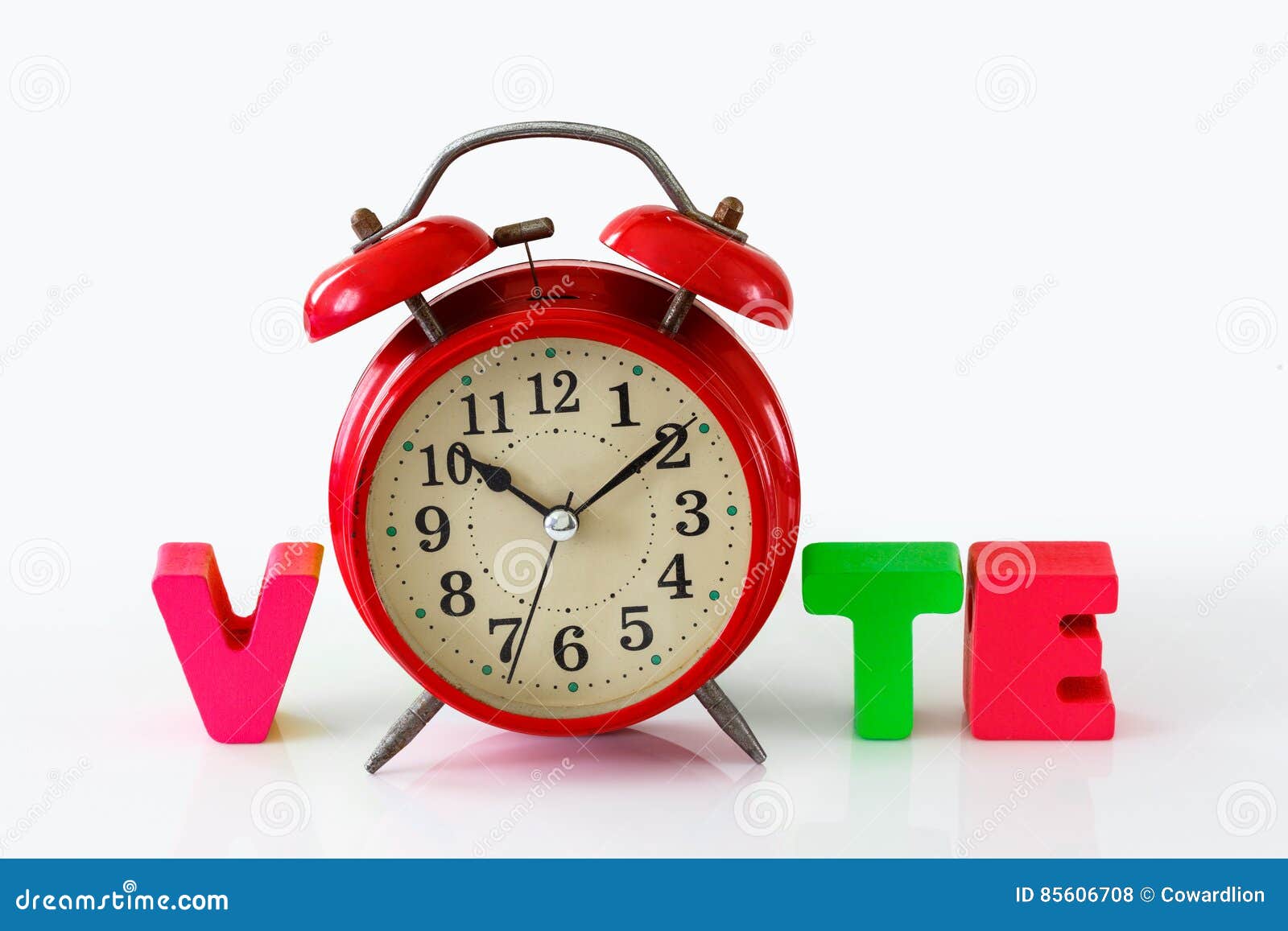 Colorful Wooden Alphabets with Table Clock Stock Photo - Image of ...