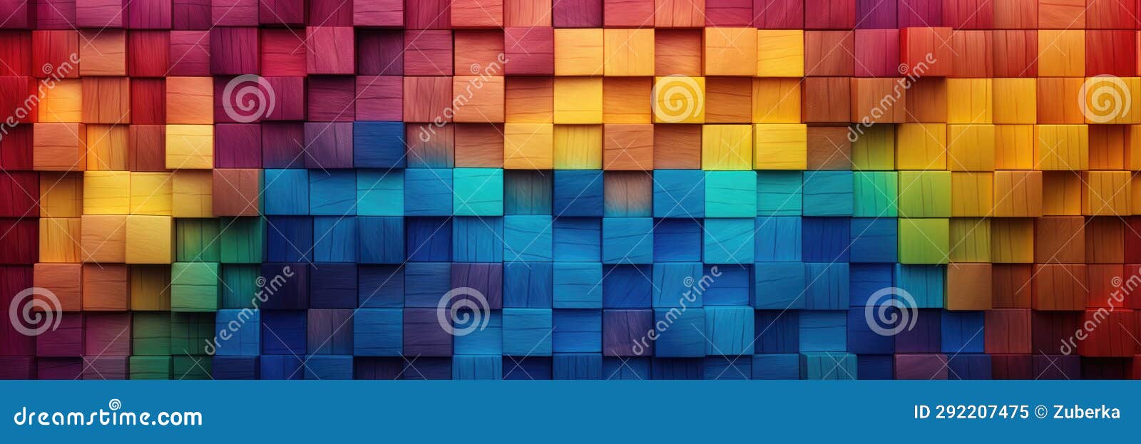 Colorful Wooden Block Texture Stock Illustration - Illustration of wall ...
