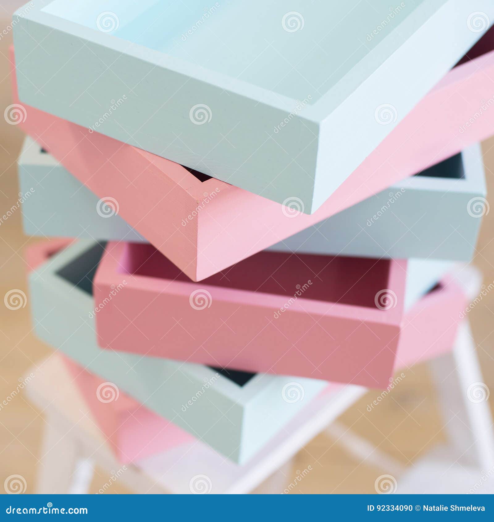 Colorful wooden boxes stock photo. Image of crate, modern - 92334090
