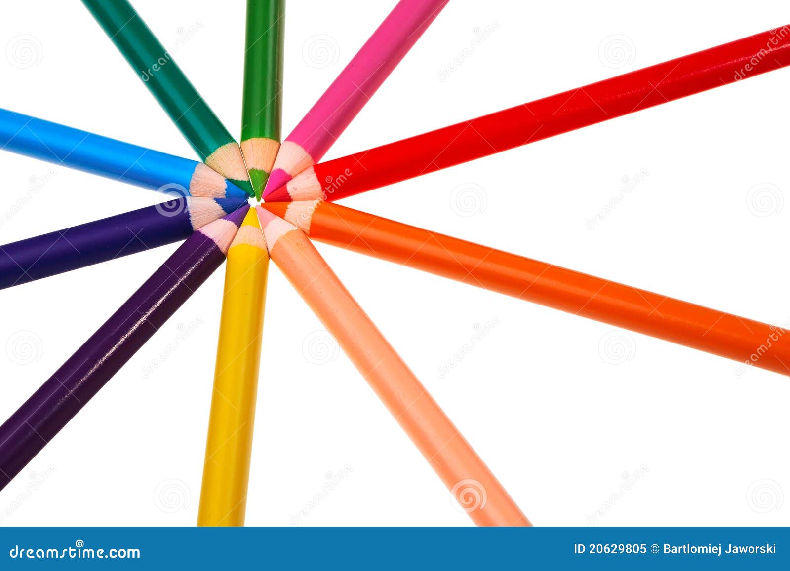 Colorful wooden crayons. stock image. Image of pencil - 20629805
