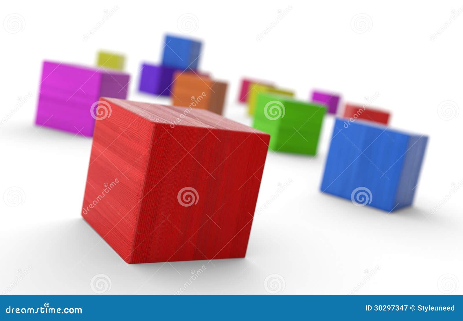 Colorful cubes stock image. Image of colourful, wood - 30297347