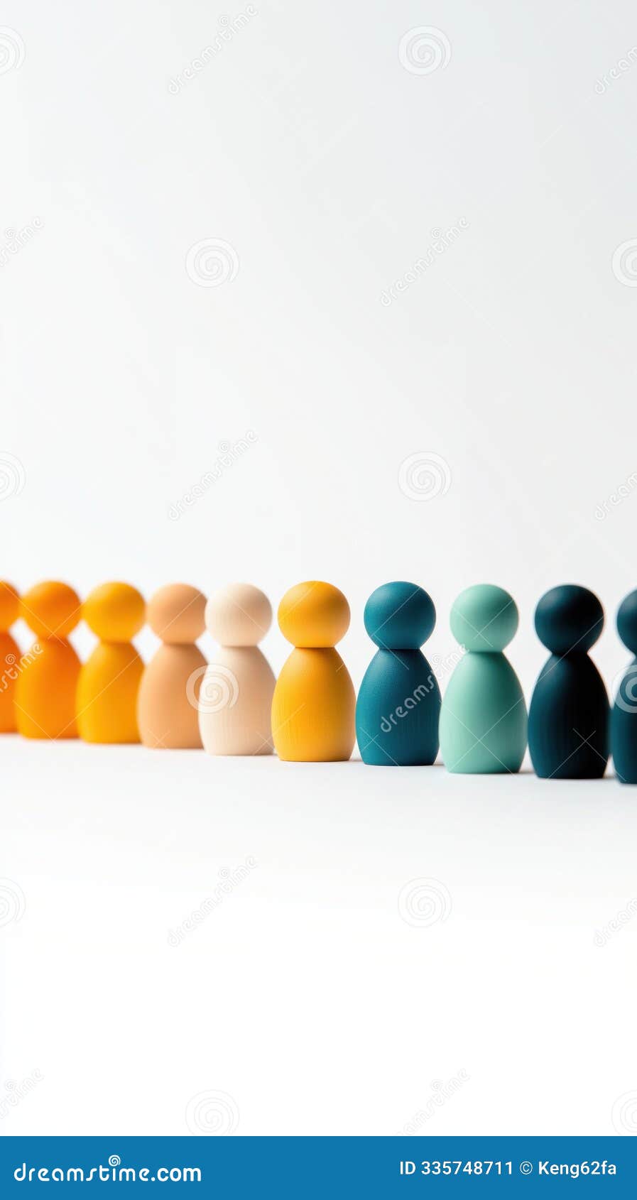 Wooden Figures Representing Teamwork And Collaboration, Isolated On A ...