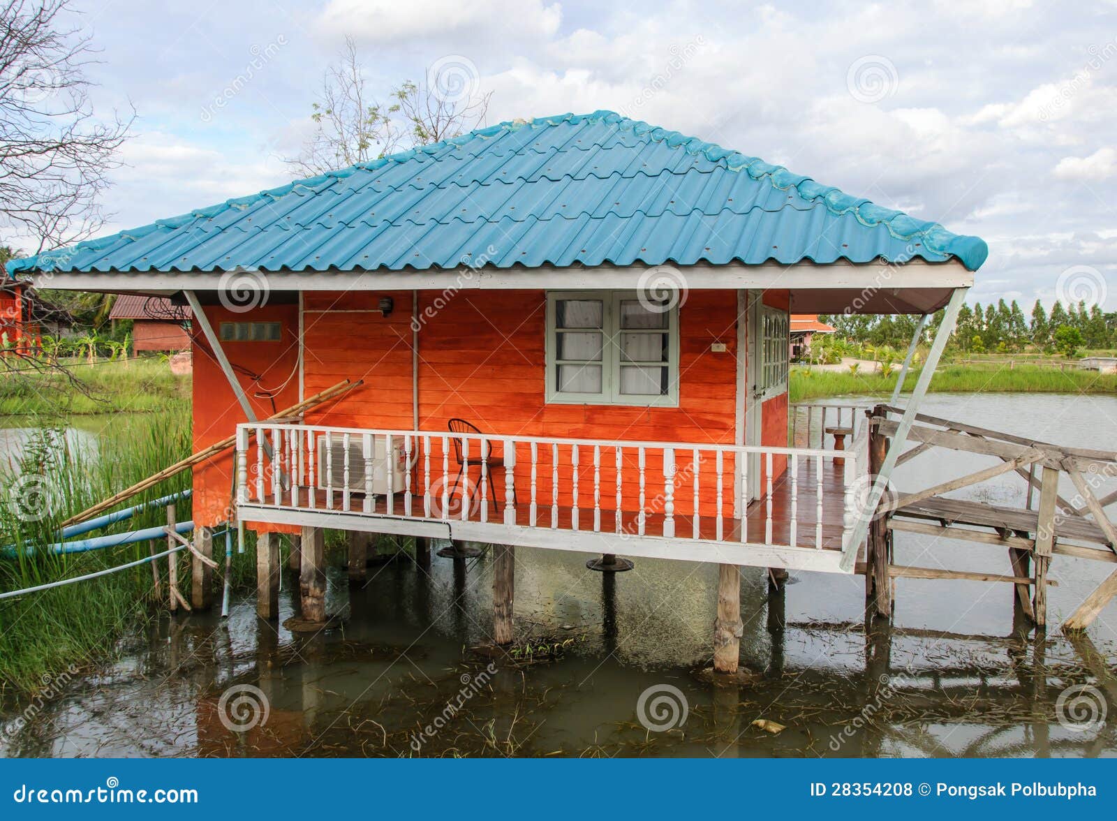 Colorful wooden house stock photo. Image of asia, garden - 28354208