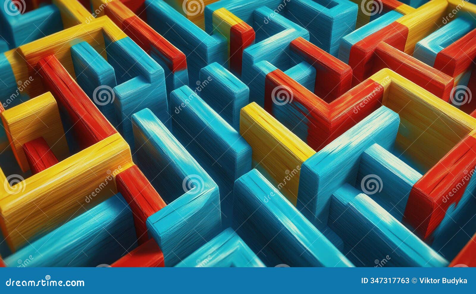 A Wooden Maze Game With A Calming Background Stock Photography ...