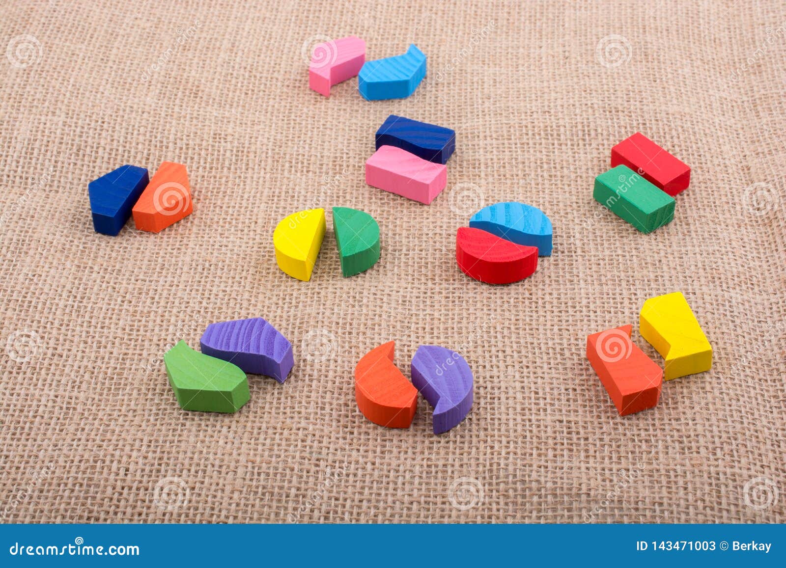Colorful Pieces of a Logic Puzzle Stock Image - Image of colorful, hand ...