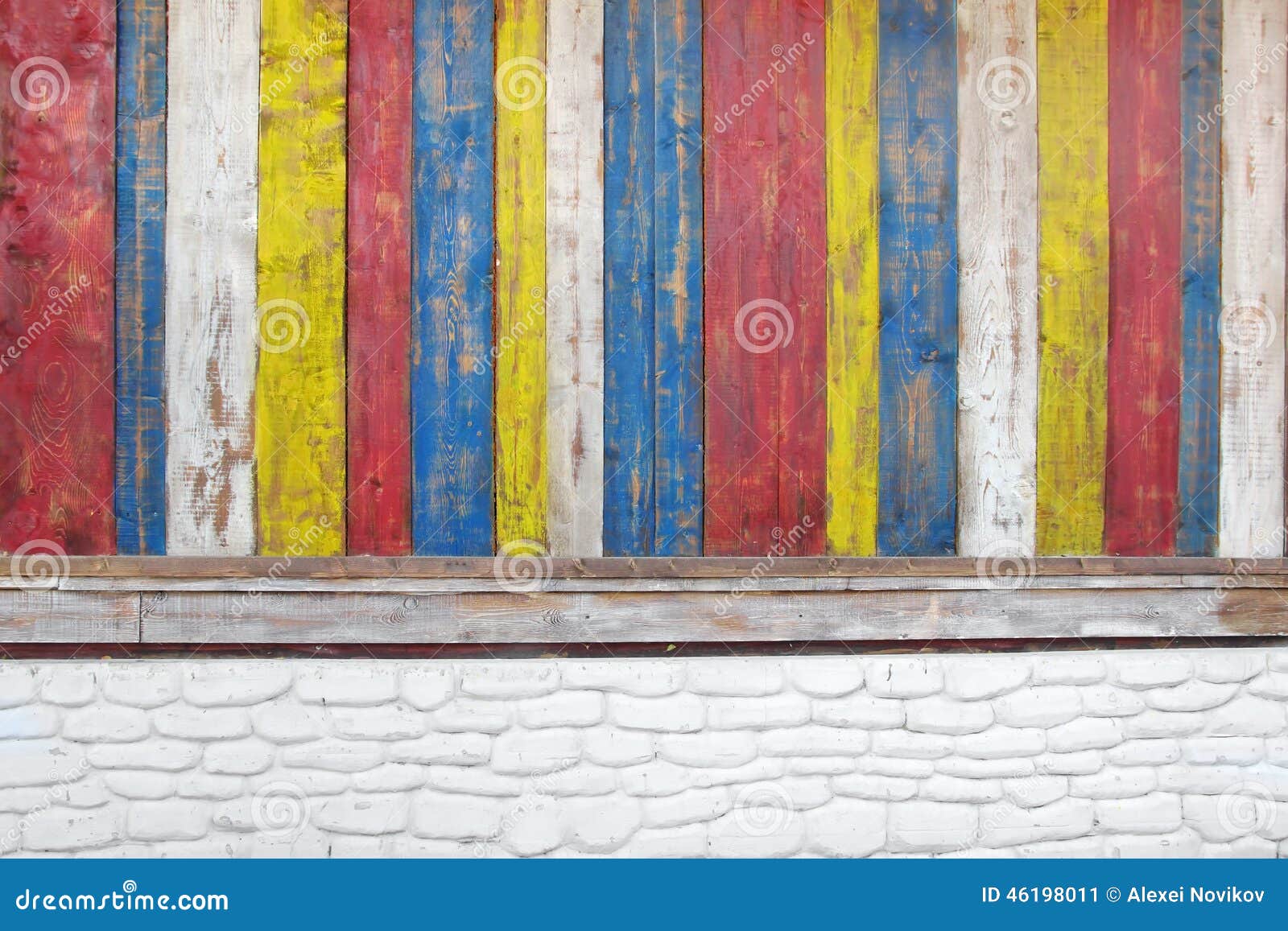 Colorful Wooden Plank Panel Stock Image - Image of siding, lines: 46198011