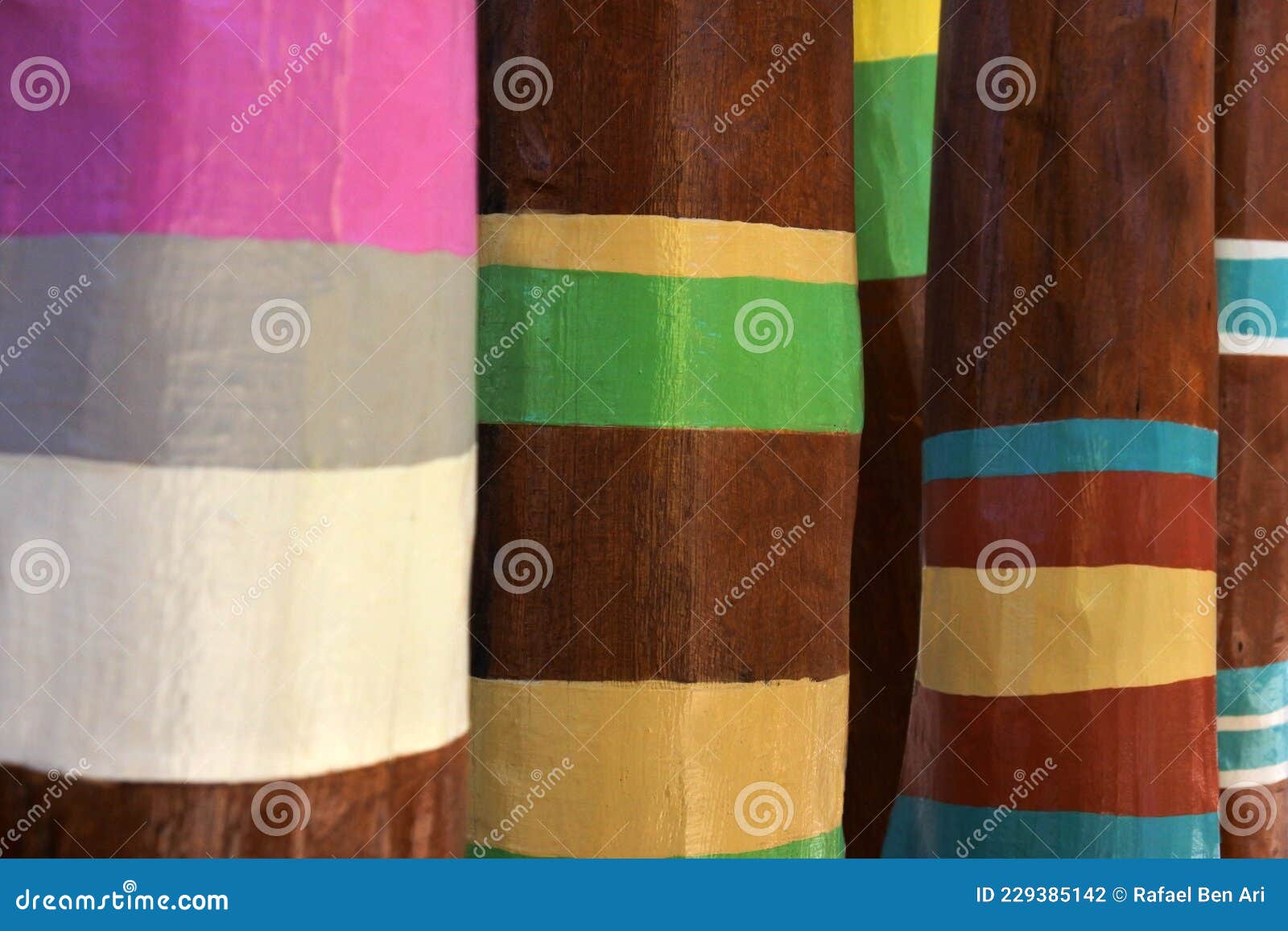 Colorful Wooden Poles Abstract Background Stock Photo - Image of orange ...