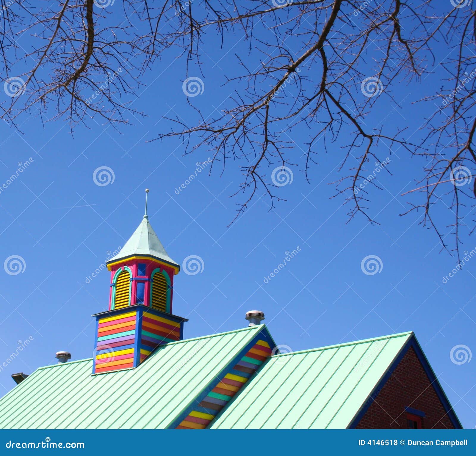 Colorful wooden tower stock photo. Image of building, roof - 4146518