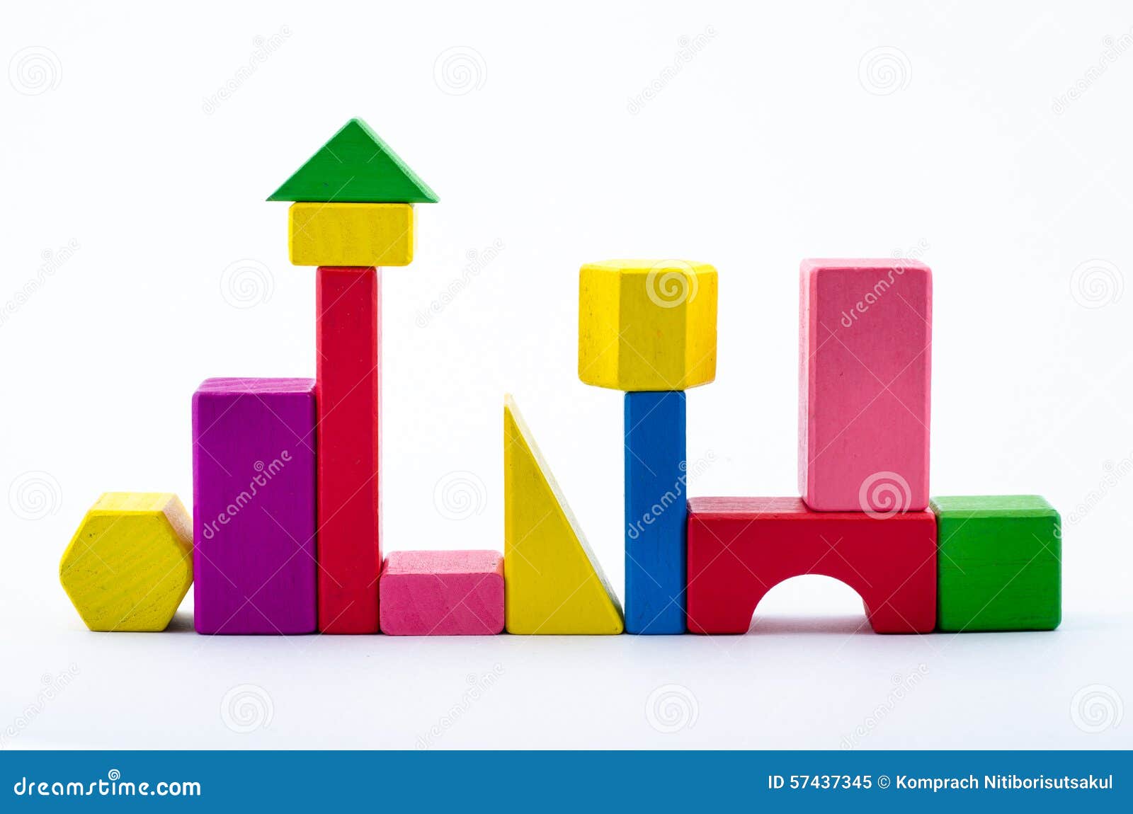Colorful wooden toy block stock image. Image of color - 57437345