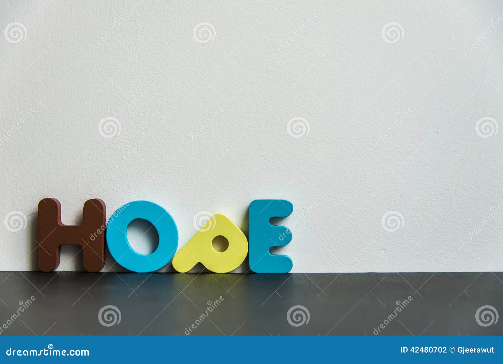 Colorful Wooden Word Hope with White Background1 Stock Photo - Image of ...