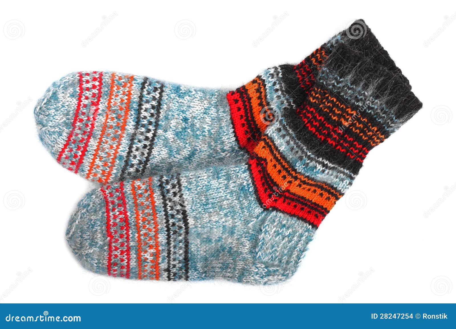 Colorful Wool Knitted Socks Stock Photo - Image of weather, product ...