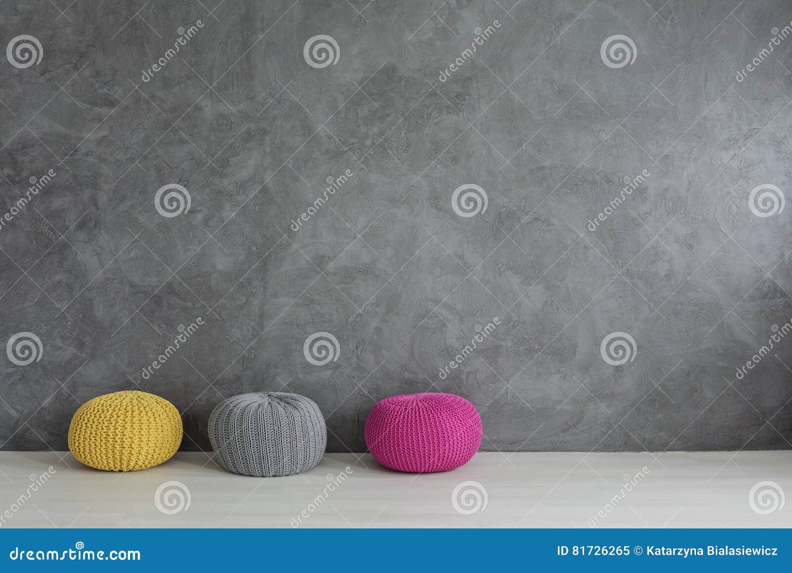 Colorful wool pouf stock image. Image of interior, hassock - 81726265