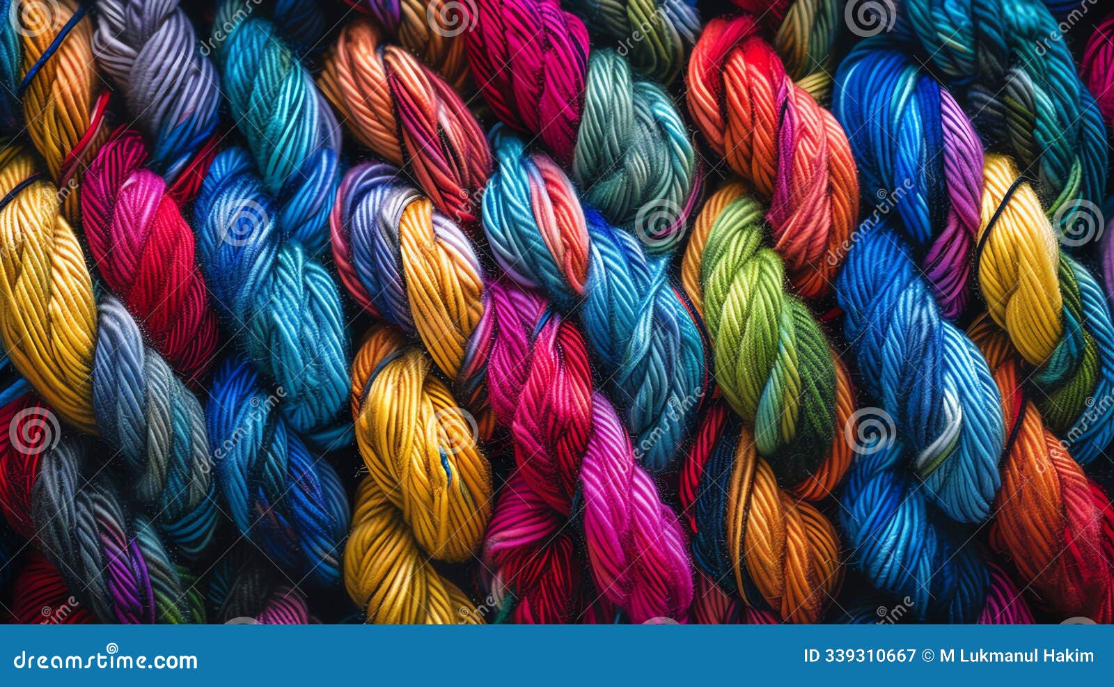 Colorful Wool Yarn Texture for Knitting Crafts Stock Image - Image of ...