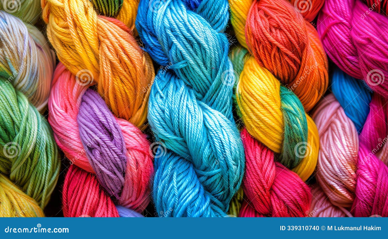 Colorful Wool Yarn Texture for Knitting Crafts Stock Photo - Image of ...