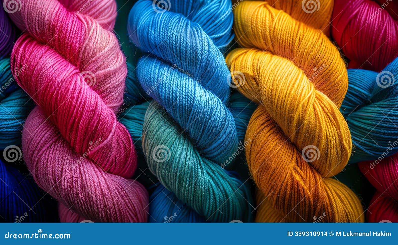 Colorful Wool Yarn Texture for Knitting Crafts Stock Photo - Image of ...