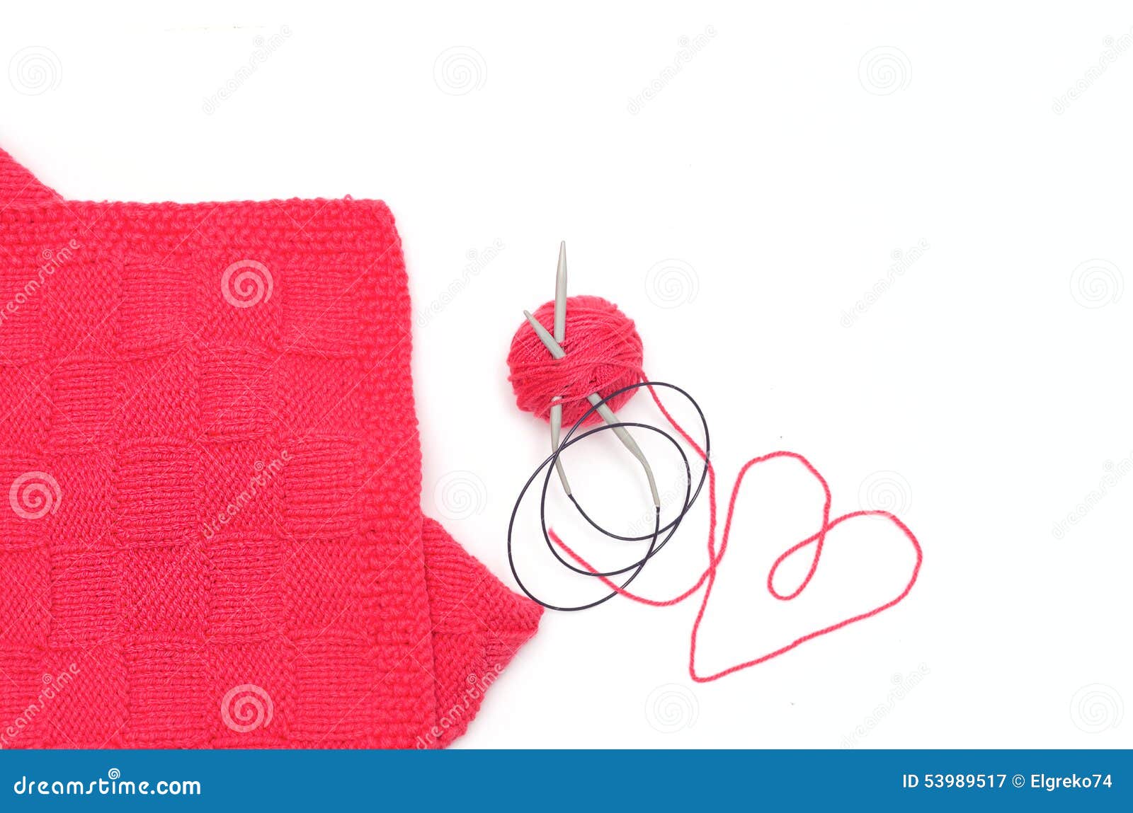 Colorful Woollen Thread and Knitting Needles Stock Image - Image of ...