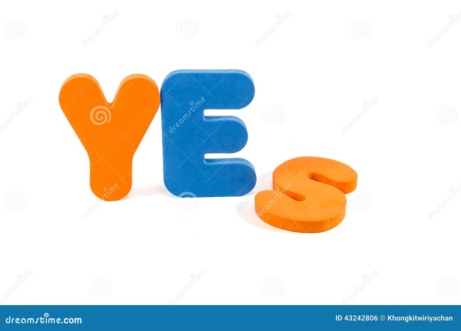 The colorful word YES stock photo. Image of opinion, isolated - 43242806